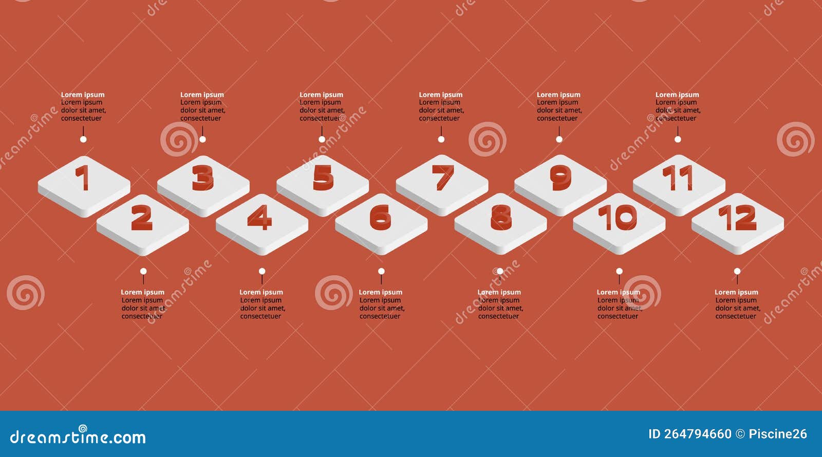 Timeline Step Chart Template for Infographic for Presentation for 12 ...