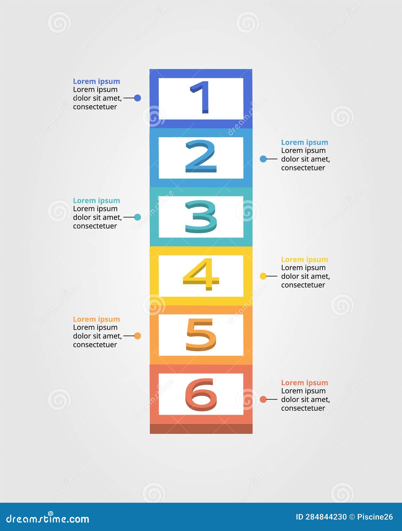 5 Step Square Infographic Diagram, Vector Illustration | CartoonDealer ...