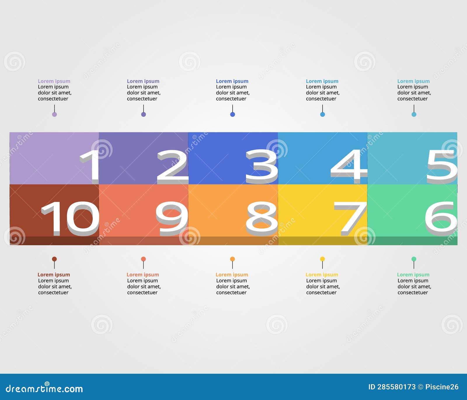 5 Step Square Infographic Diagram, Vector Illustration | CartoonDealer ...