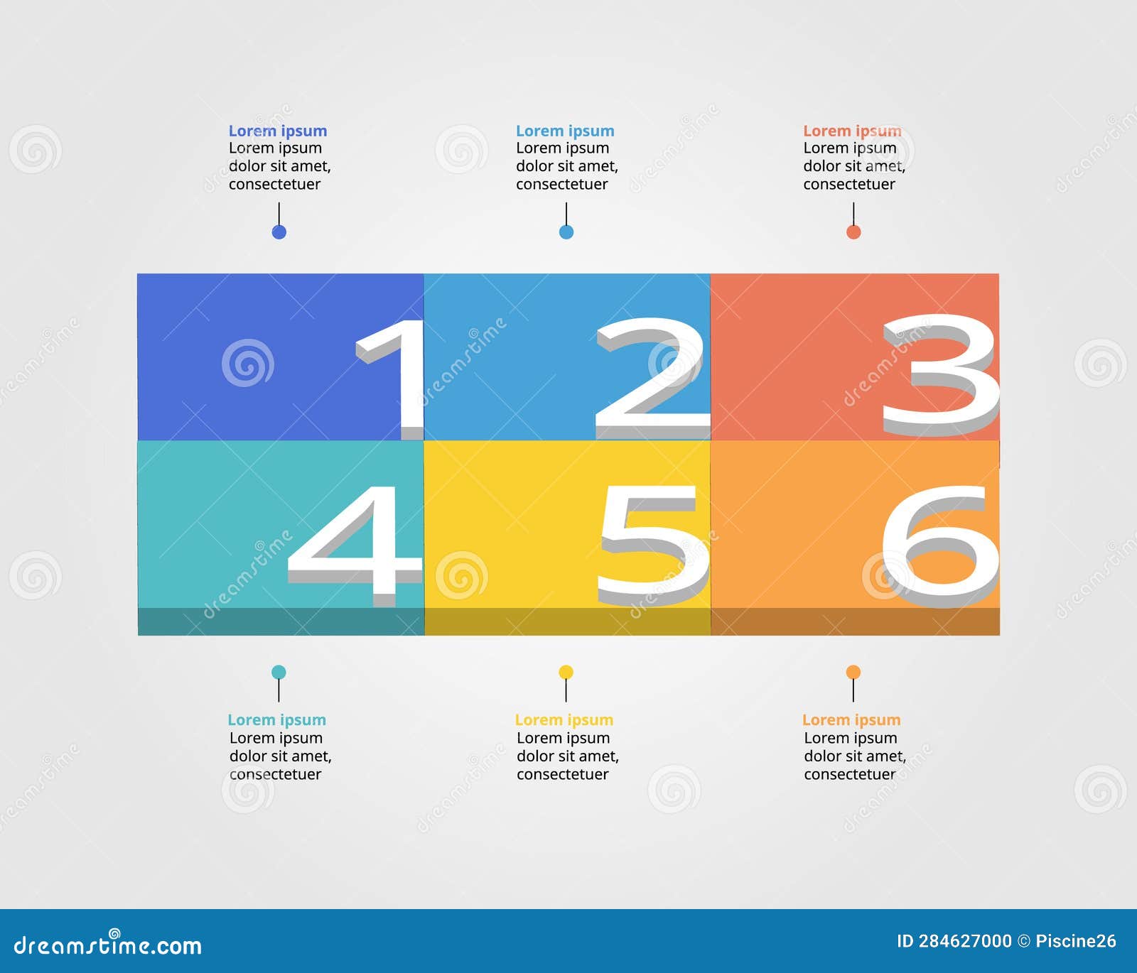 Timeline Step Square Chart Template for Infographic for Presentation ...