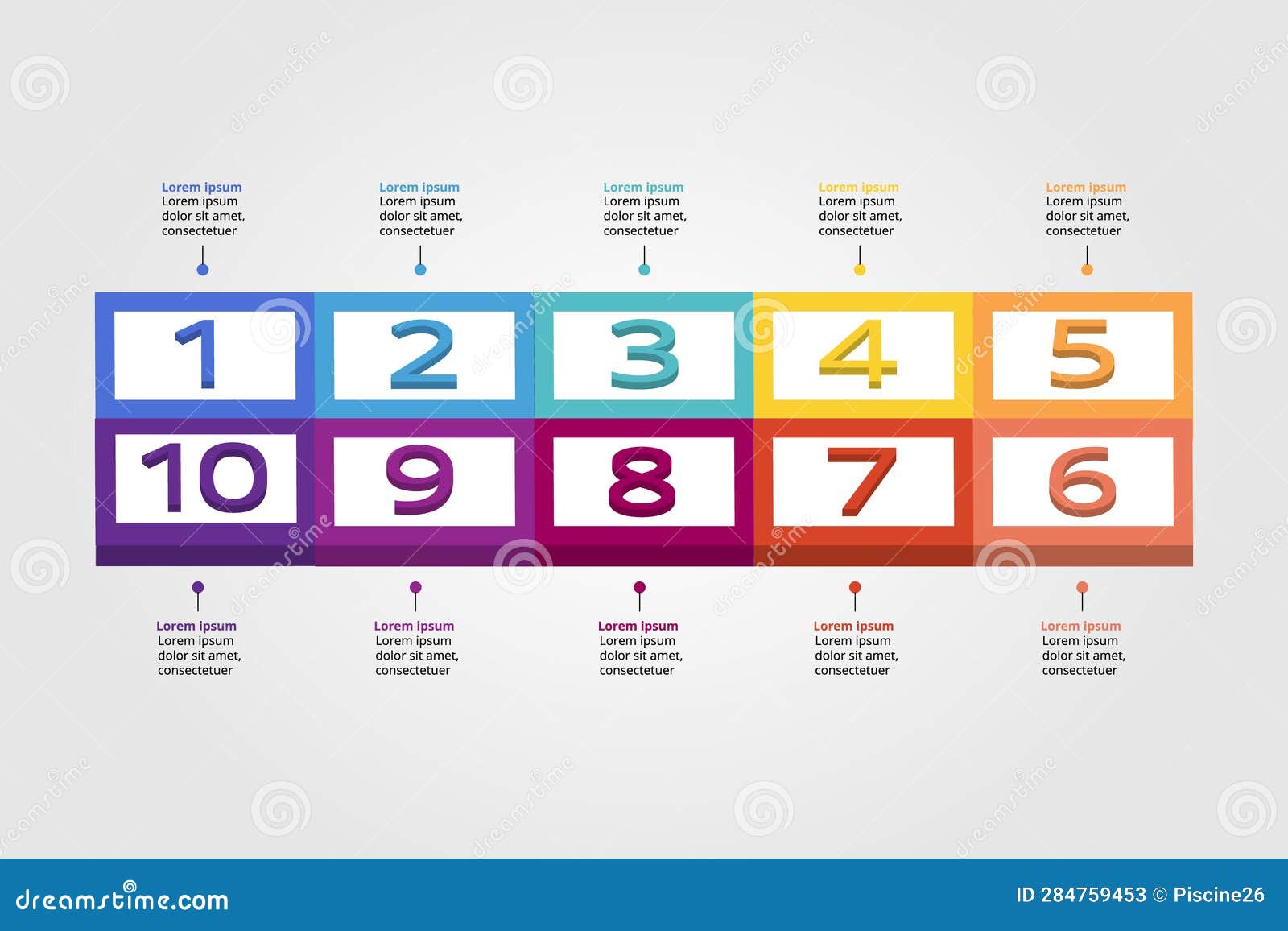 Timeline Step Square Chart Template for Infographic for Presentation ...