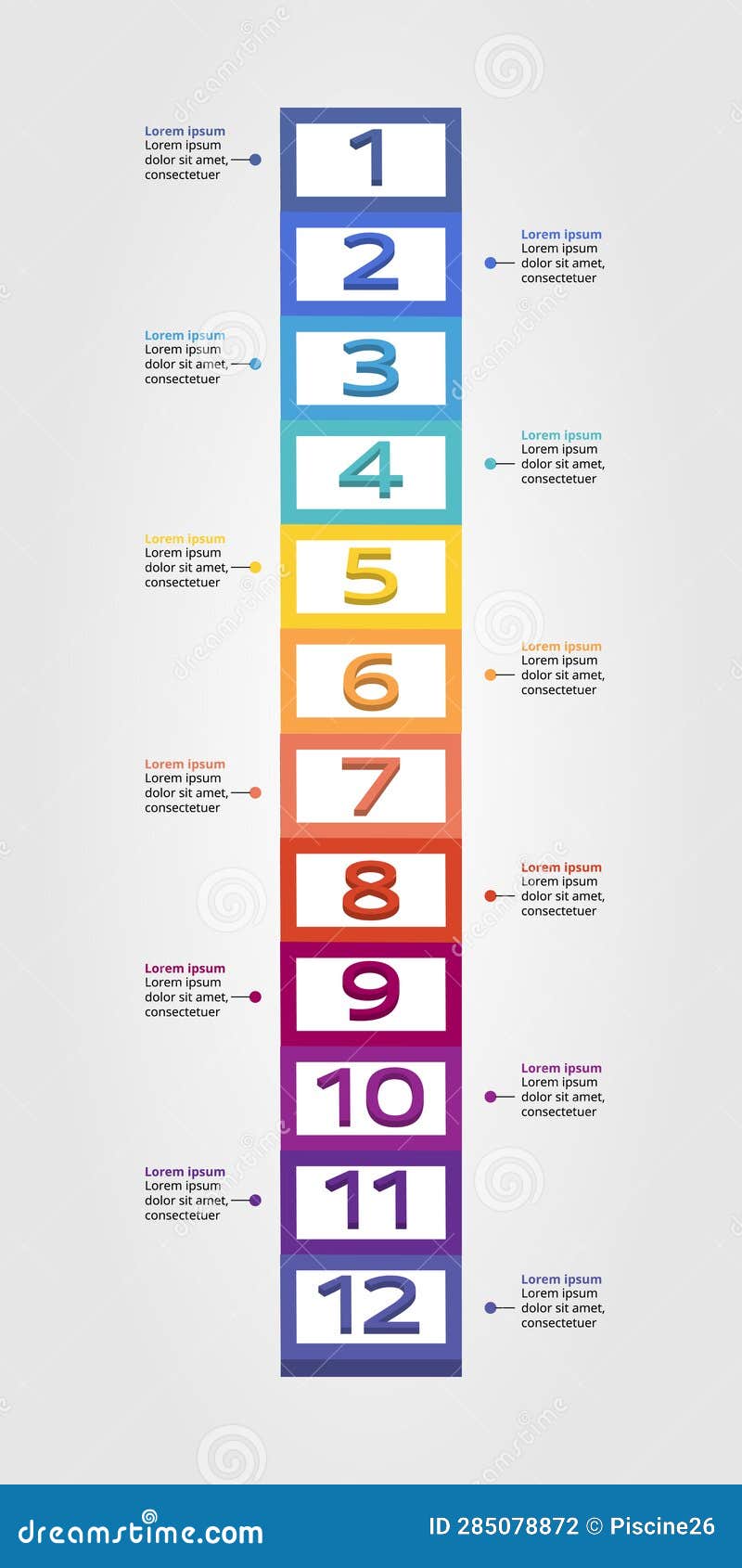 Timeline Step Square Chart Template for Infographic for Presentation ...