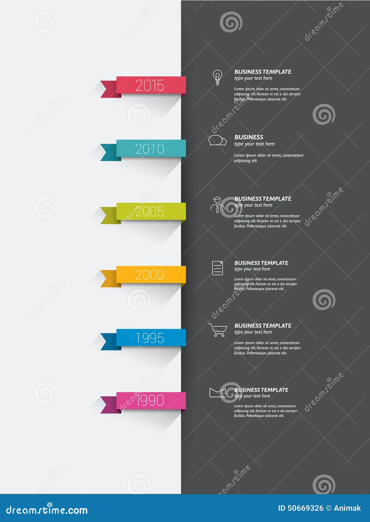Timeline, Step By Step Template, Banner, Infographic, Diagram, Chart ...