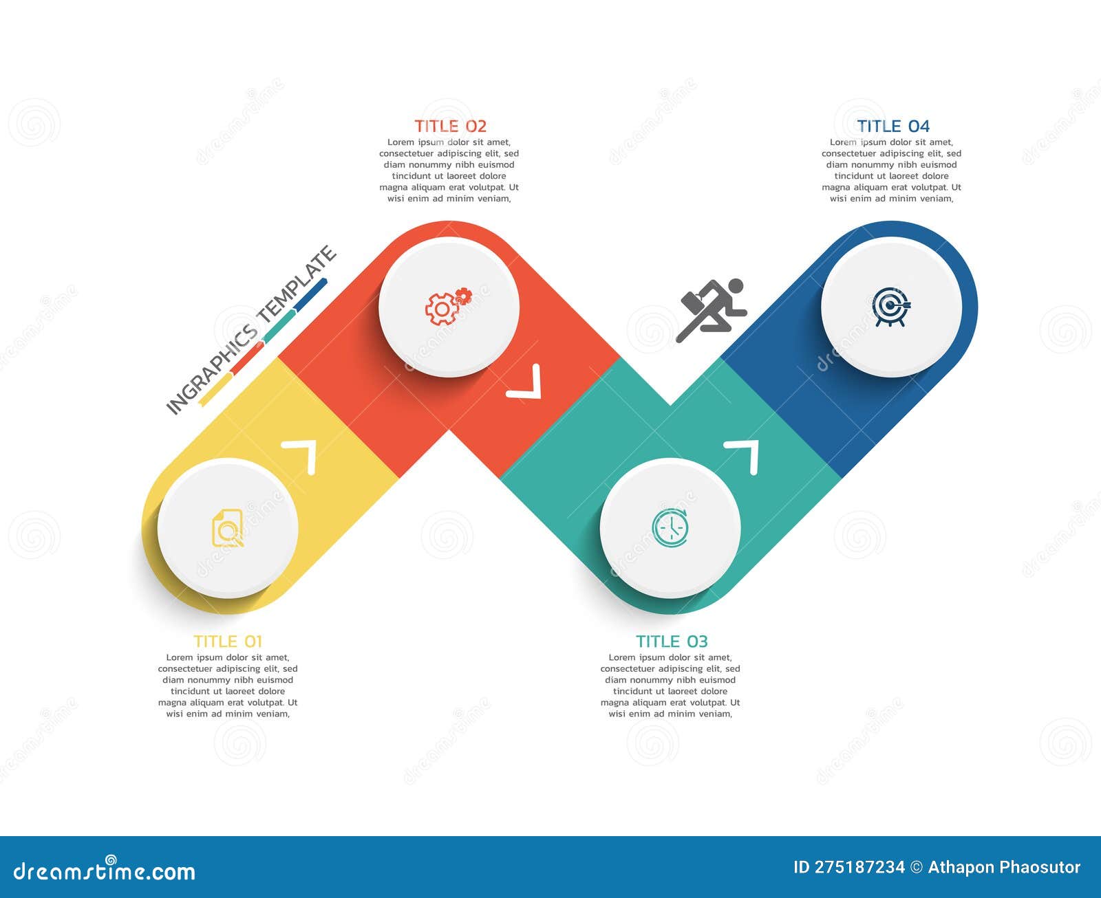 Timeline Steps Infographics Business Template Vector Illustration ...