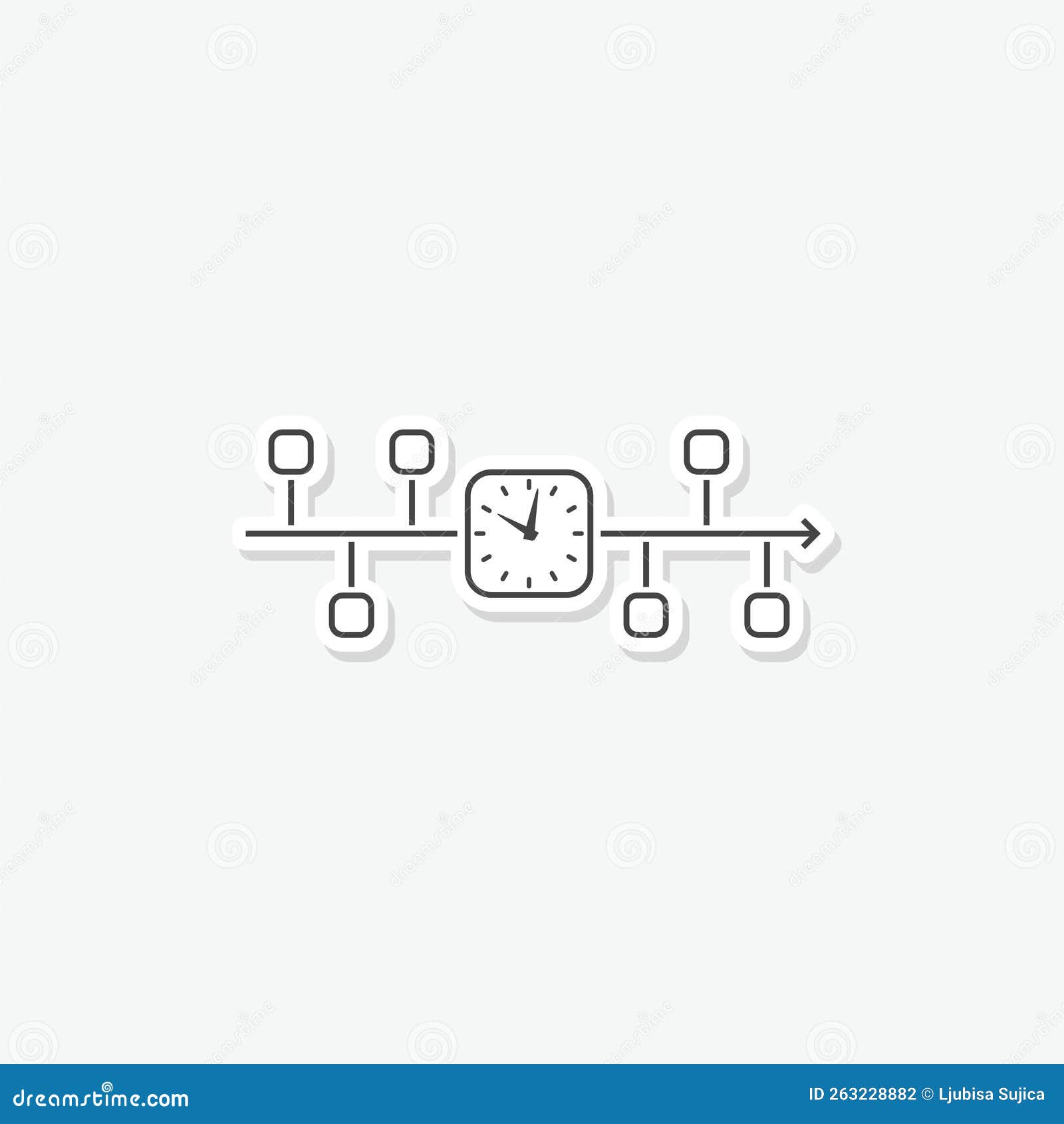 Timeline Sticker Icon Isolated on White Stock Vector - Illustration of ...