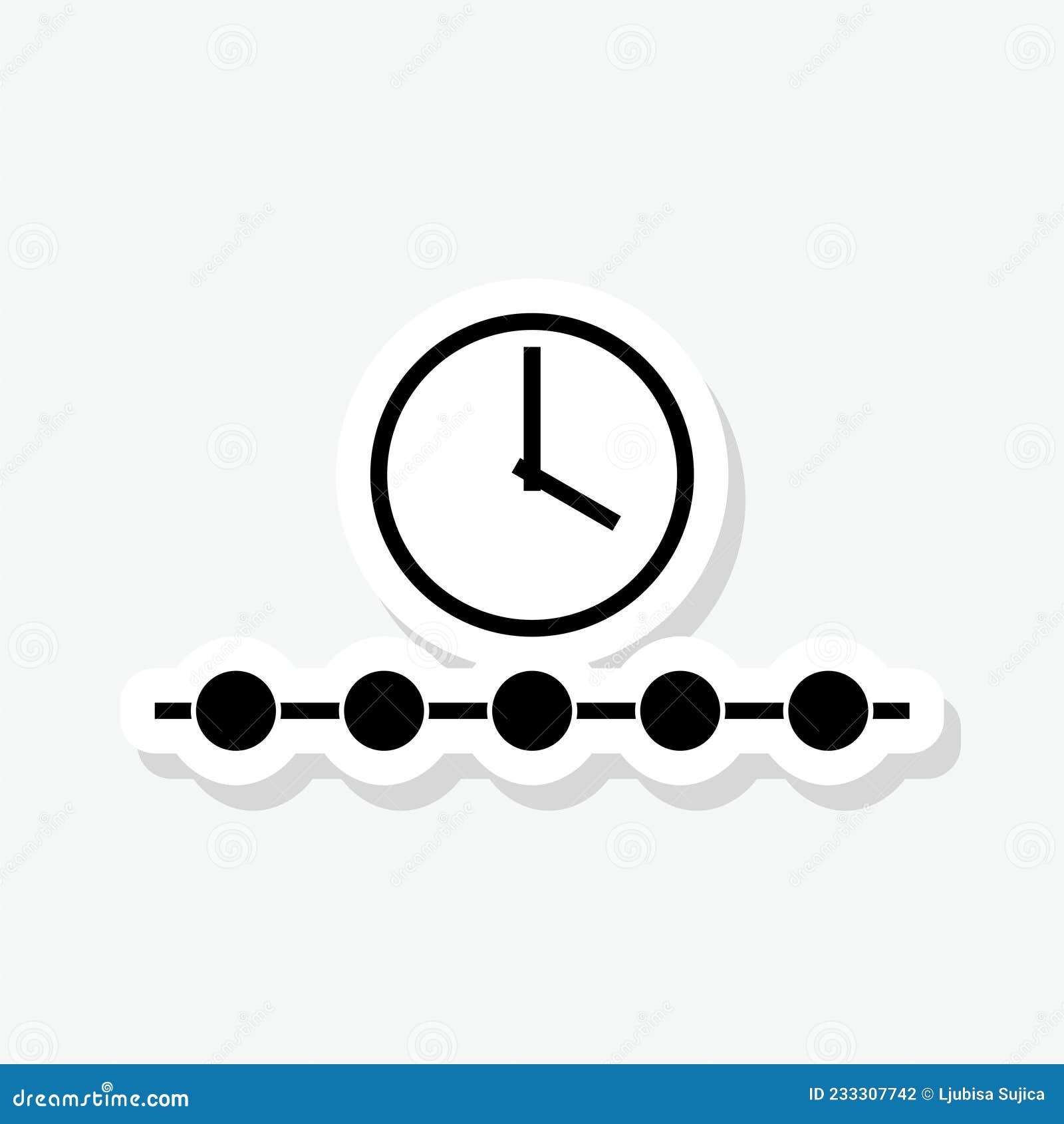 Timeline Sticker Icon for Mobile Apps and Web Usage Stock Vector ...