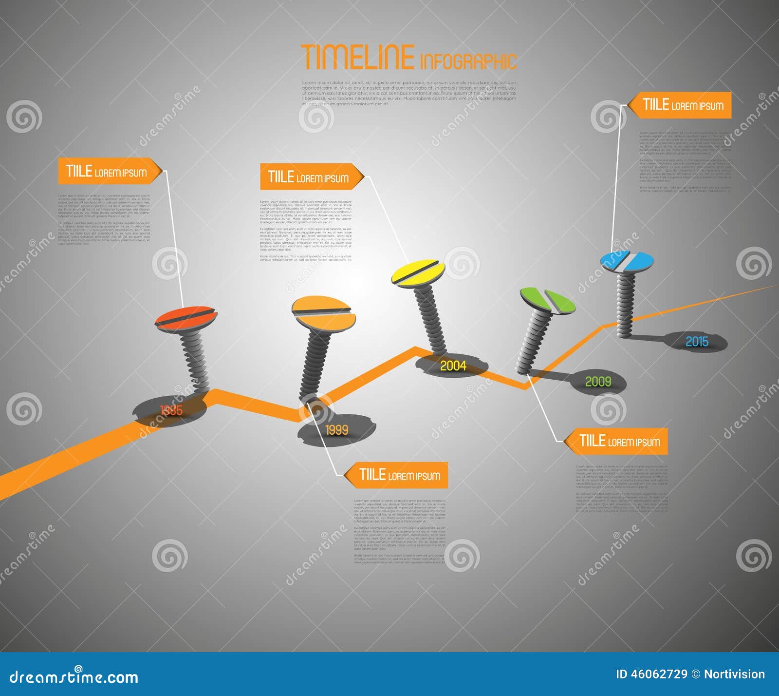 Timeline template stock vector. Illustration of information - 46062729