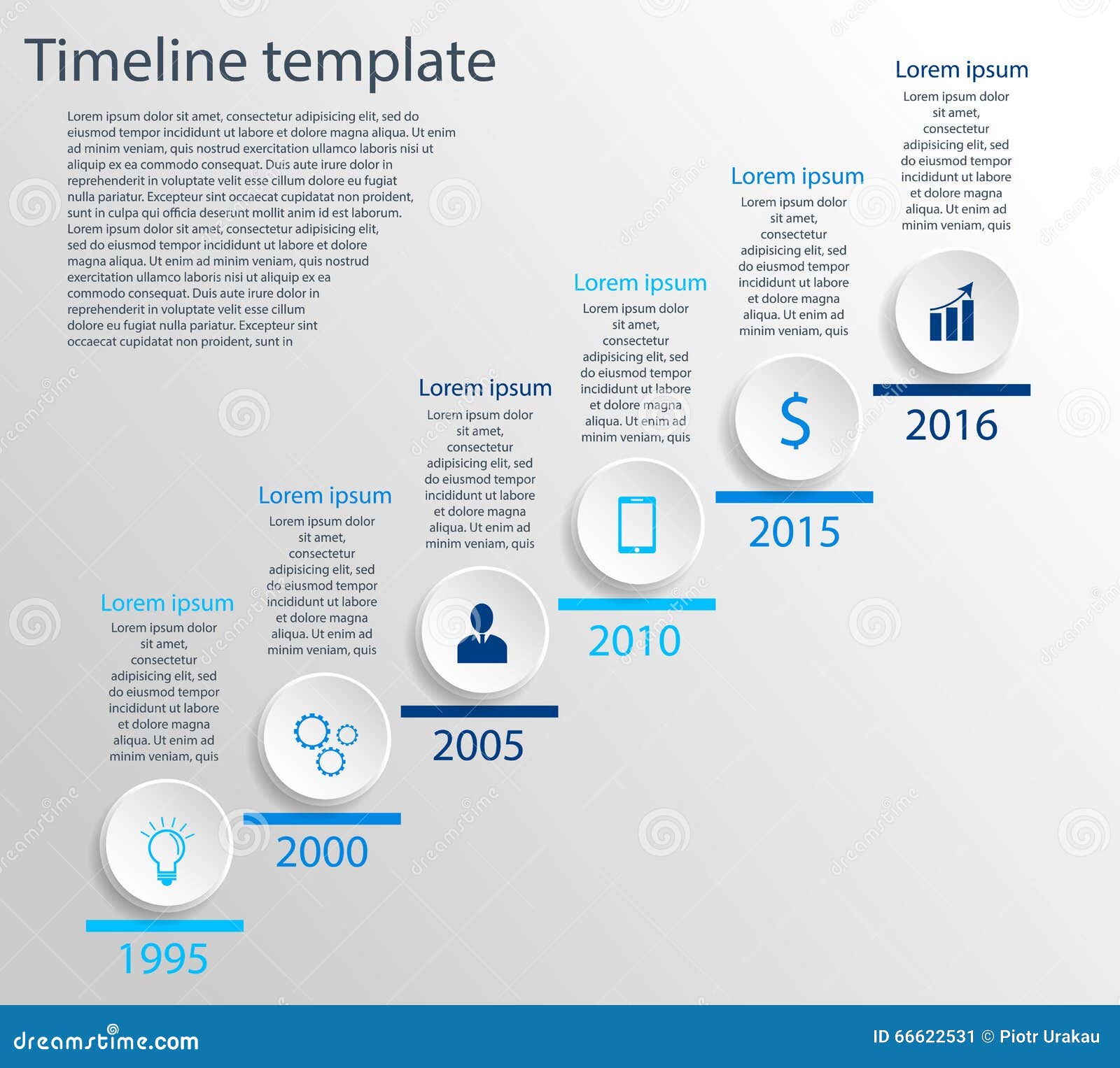 Timeline template stock vector. Illustration of editable - 66622531