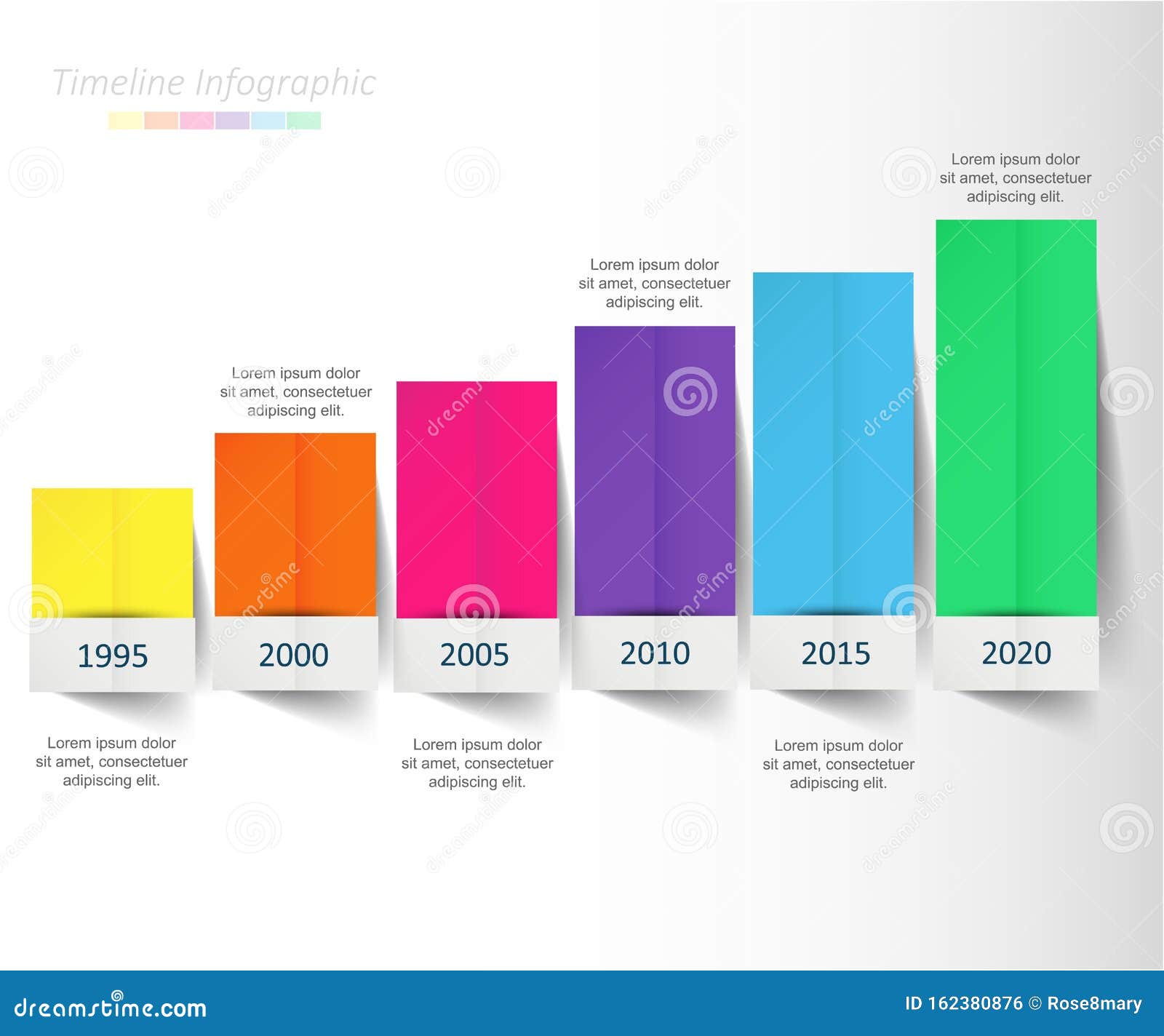 Vector timeline template stock vector. Illustration of design - 162380876