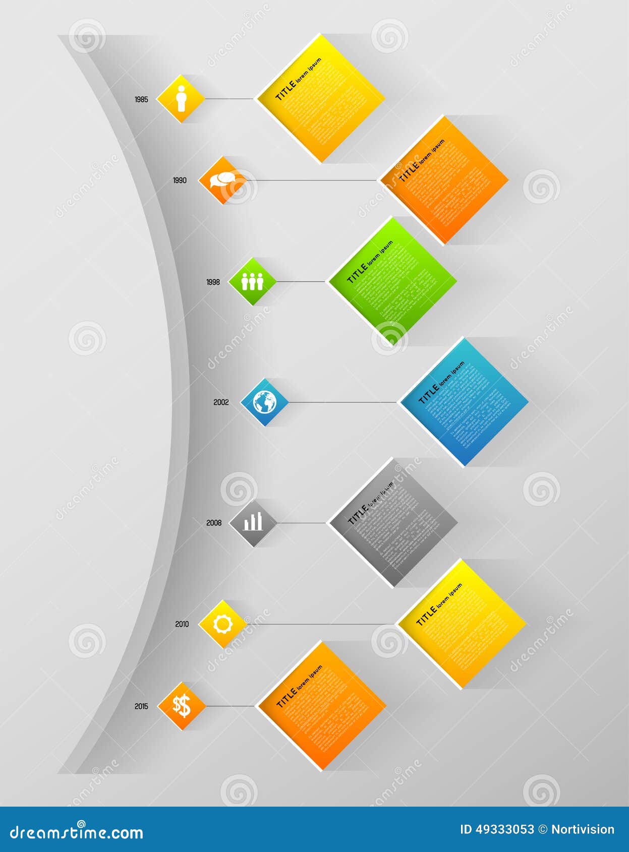Timeline template stock vector. Illustration of design - 49333053