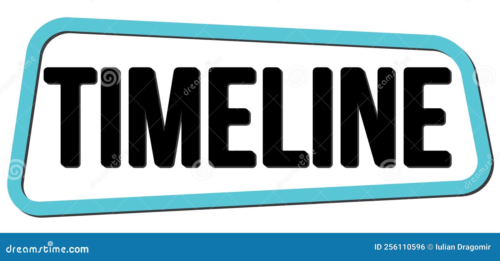 TIMELINE Text on Blue-black Trapeze Stamp Sign Stock Illustration ...