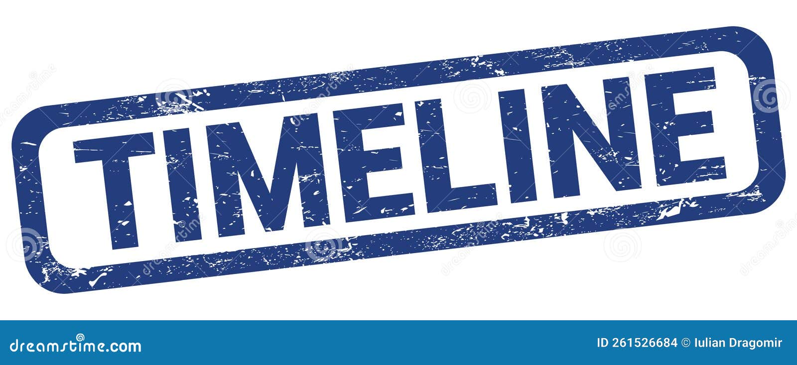 TIMELINE Text Written on Blue Rectangle Stamp Stock Illustration ...
