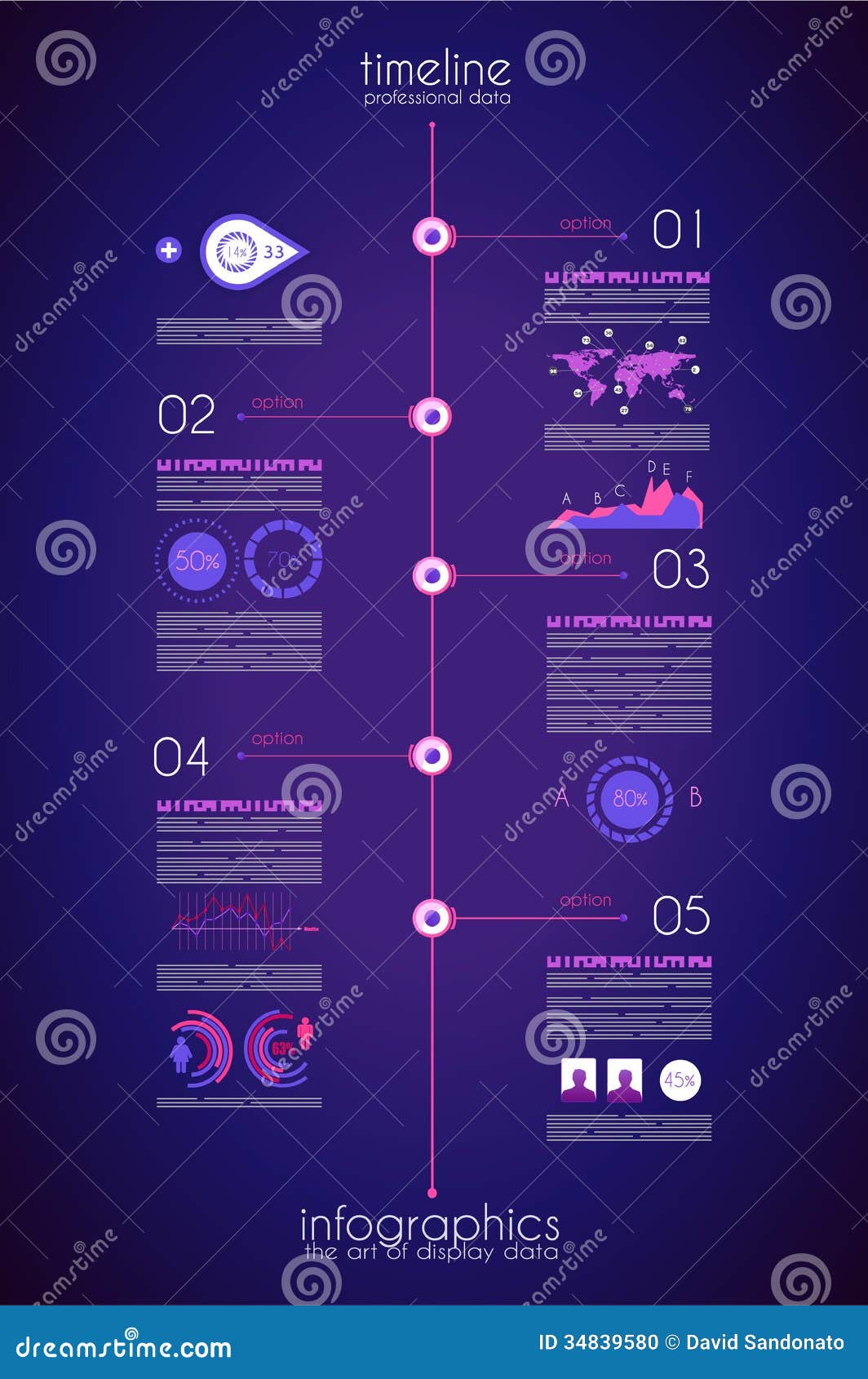 Timeline To Display Your Data With Infographic Ele Royalty-Free Stock ...