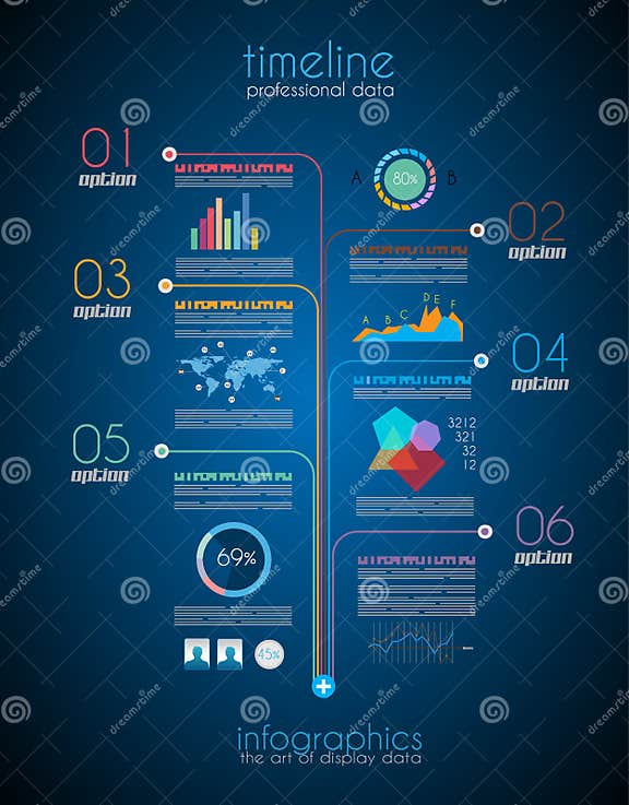 Timeline To Display Your Data with Infographic Stock Vector ...