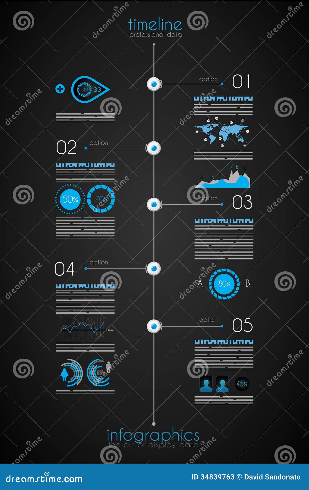 Timeline To Display Your Data in Order Stock Illustration ...
