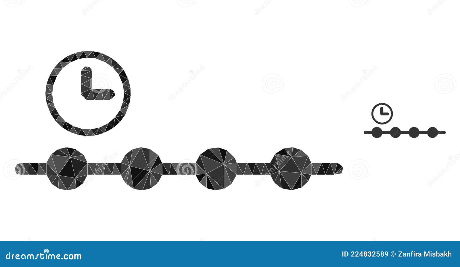 Timeline Triangle Lowpoly Flat Icon Stock Vector - Illustration of ...