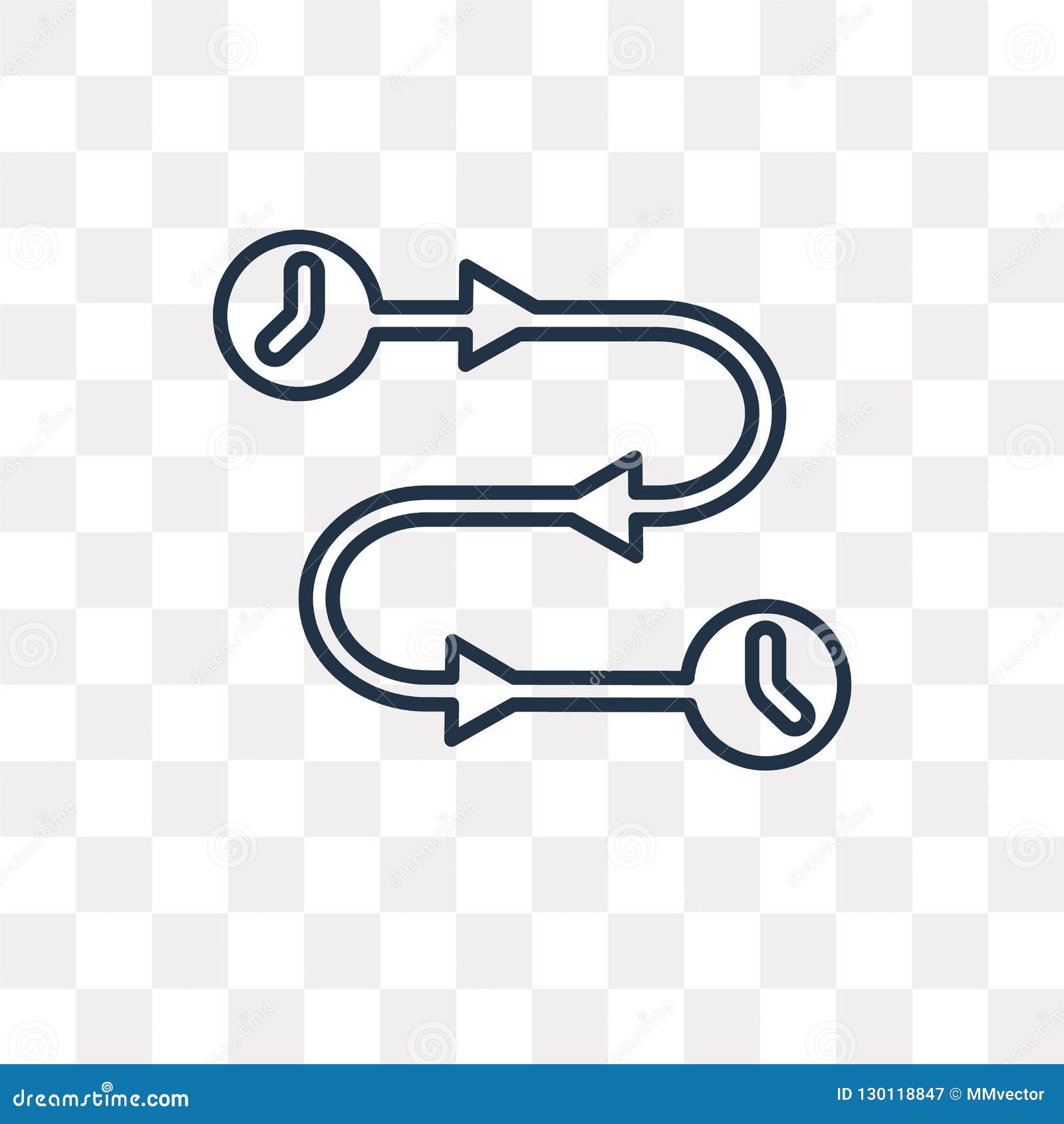 Timeline Vector Icon Isolated On Transparent Background, Linear ...