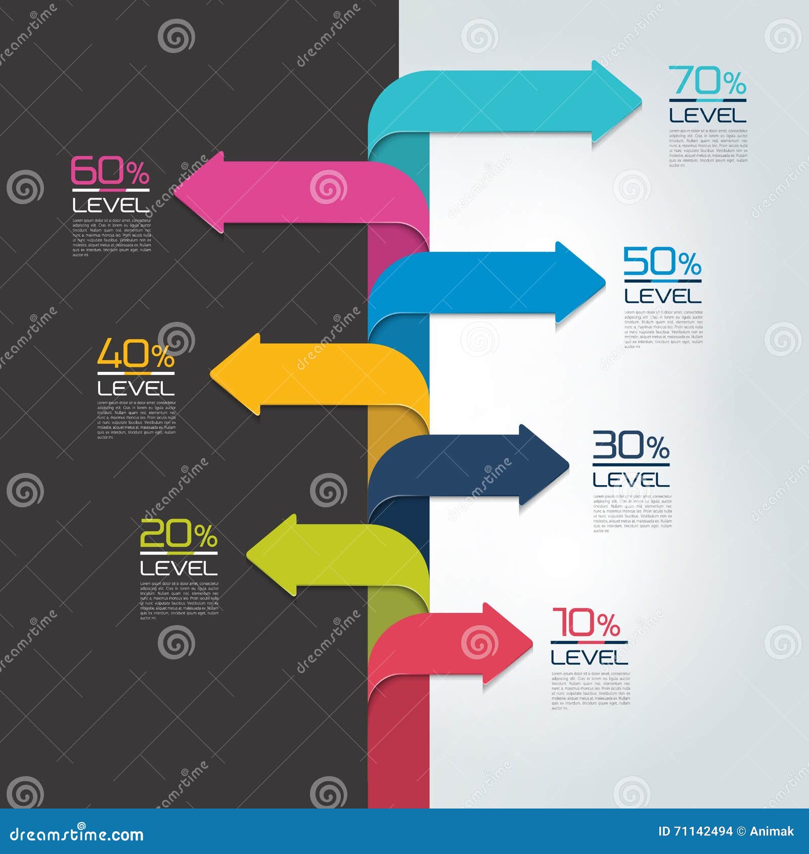 Timeline Vertical Report, Template, Chart, Scheme, Step by Step ...