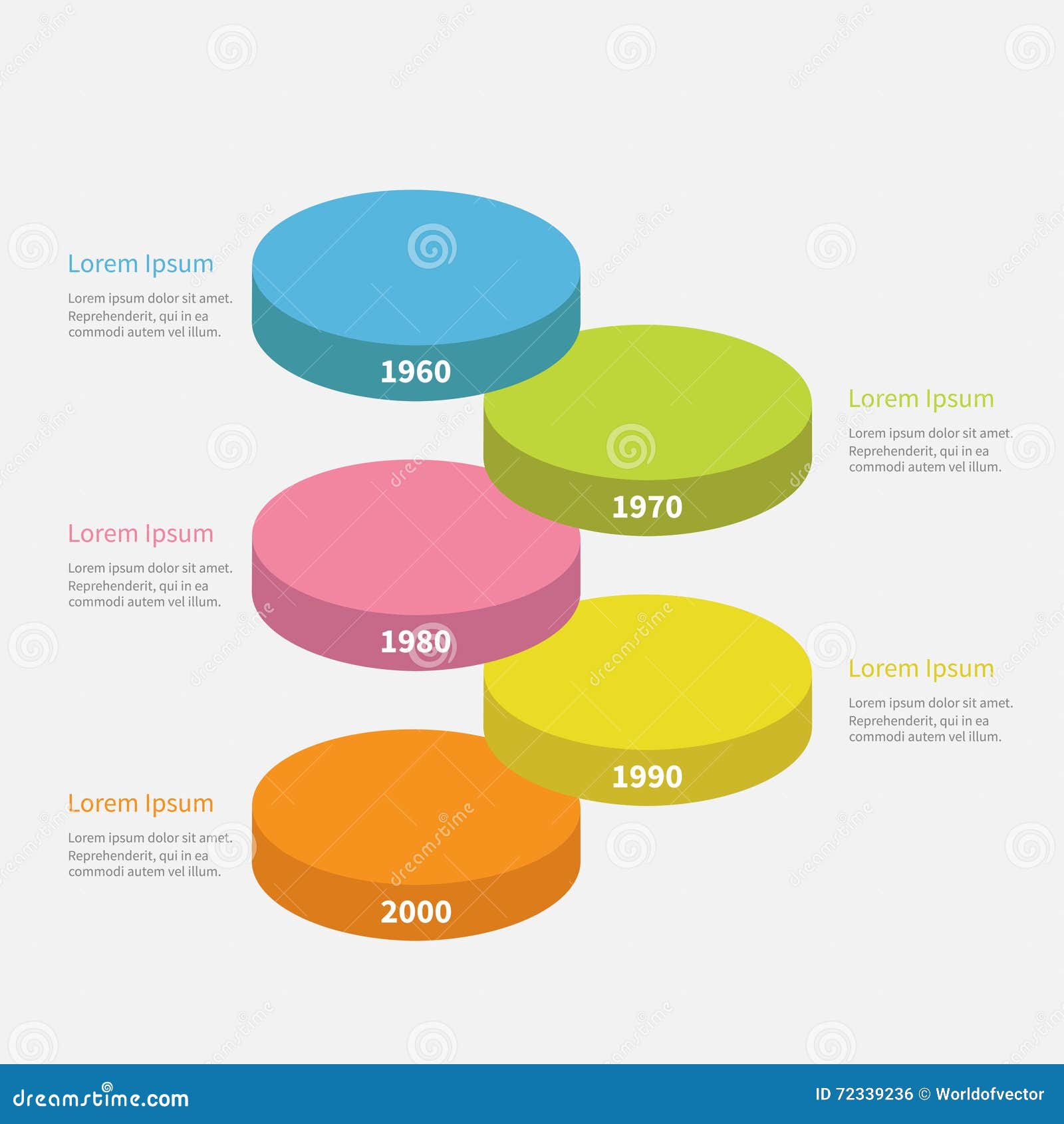 Timeline Vertical Round Colorful Stage Podium Segment Infographic with ...