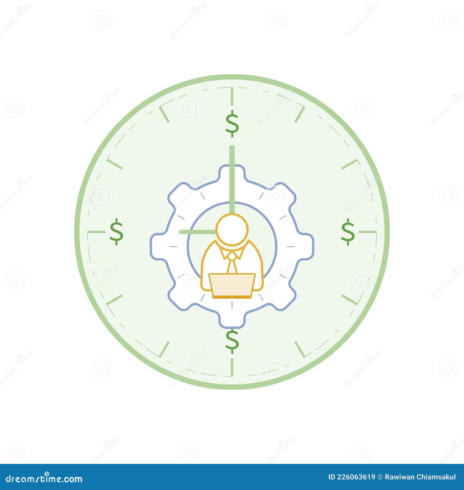 Time Money Efficiency Life stock vector. Illustration of concept ...
