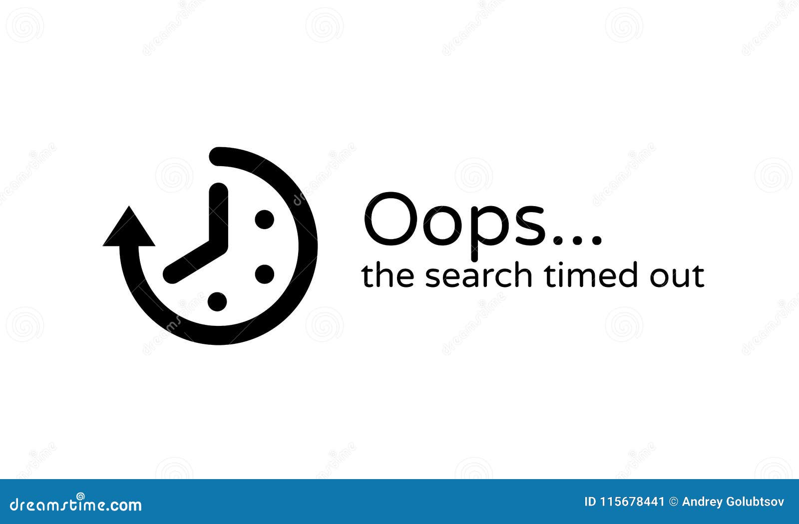 Timeout Error Time Out Vector Icon Background Stock Vector Illustration Of Modern Error