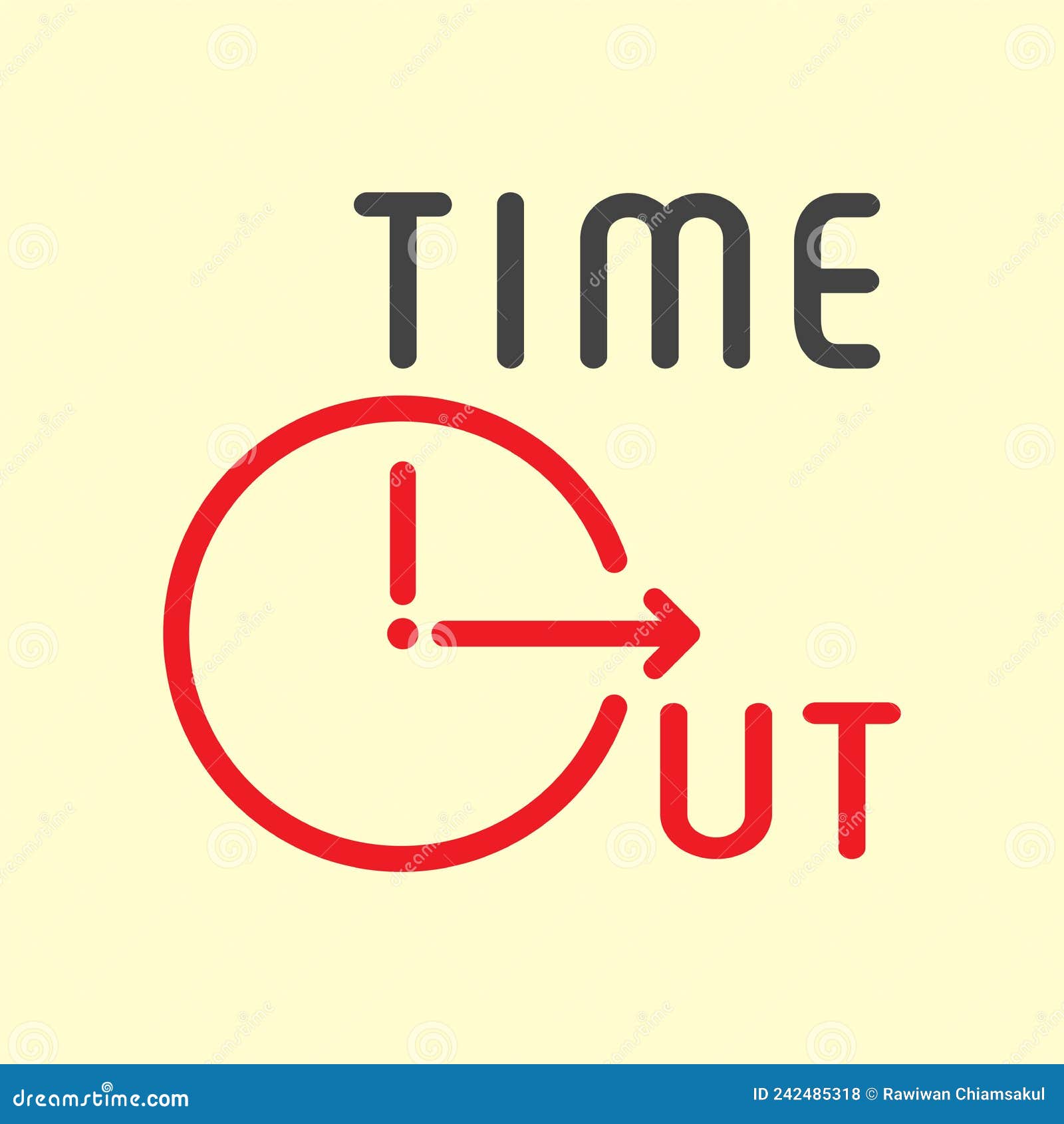 Time Out Typography stock vector. Illustration of graphic - 242485318