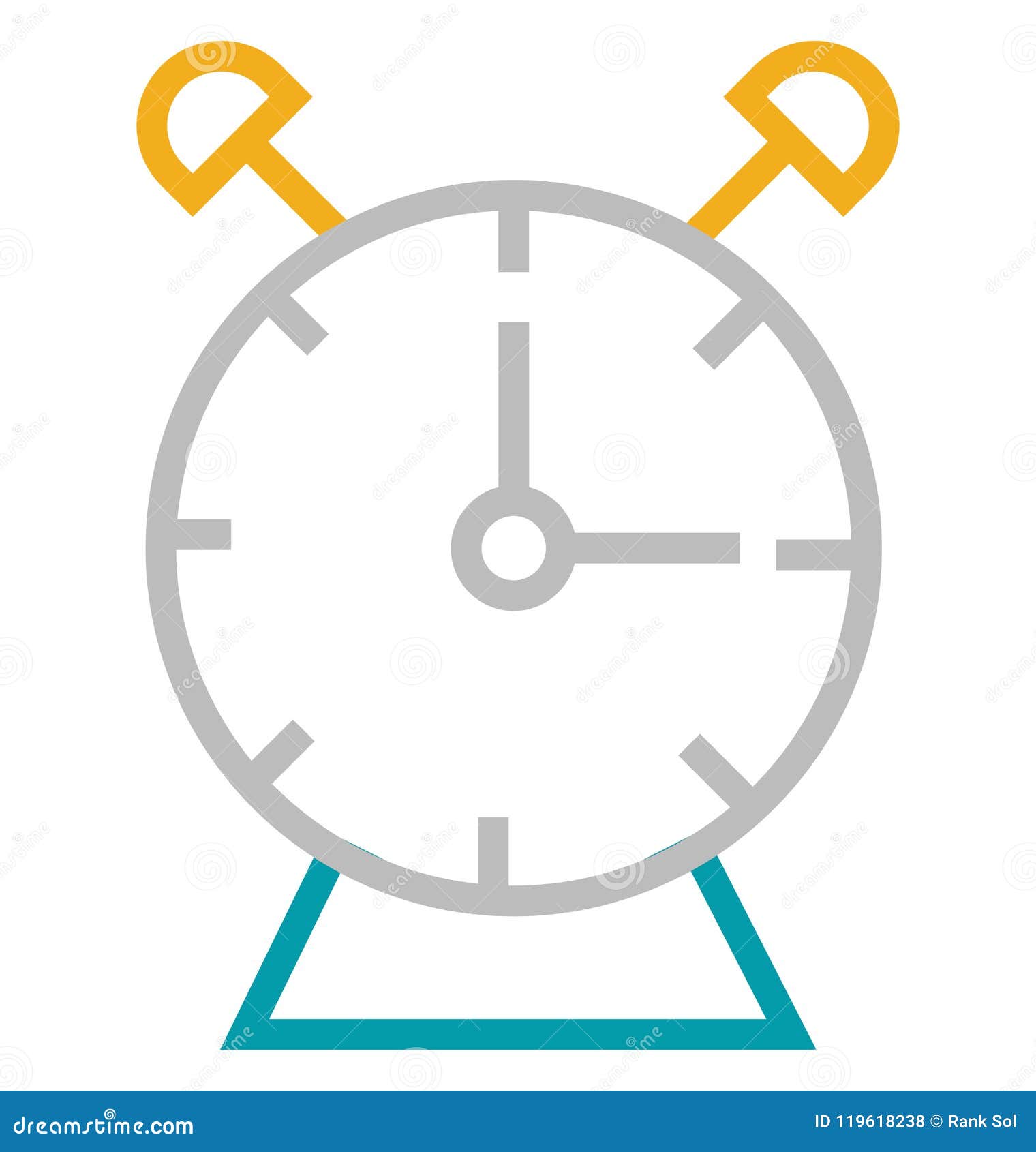 Timepiece Isolated Line with Color Vector Icon Editable Stock Vector ...