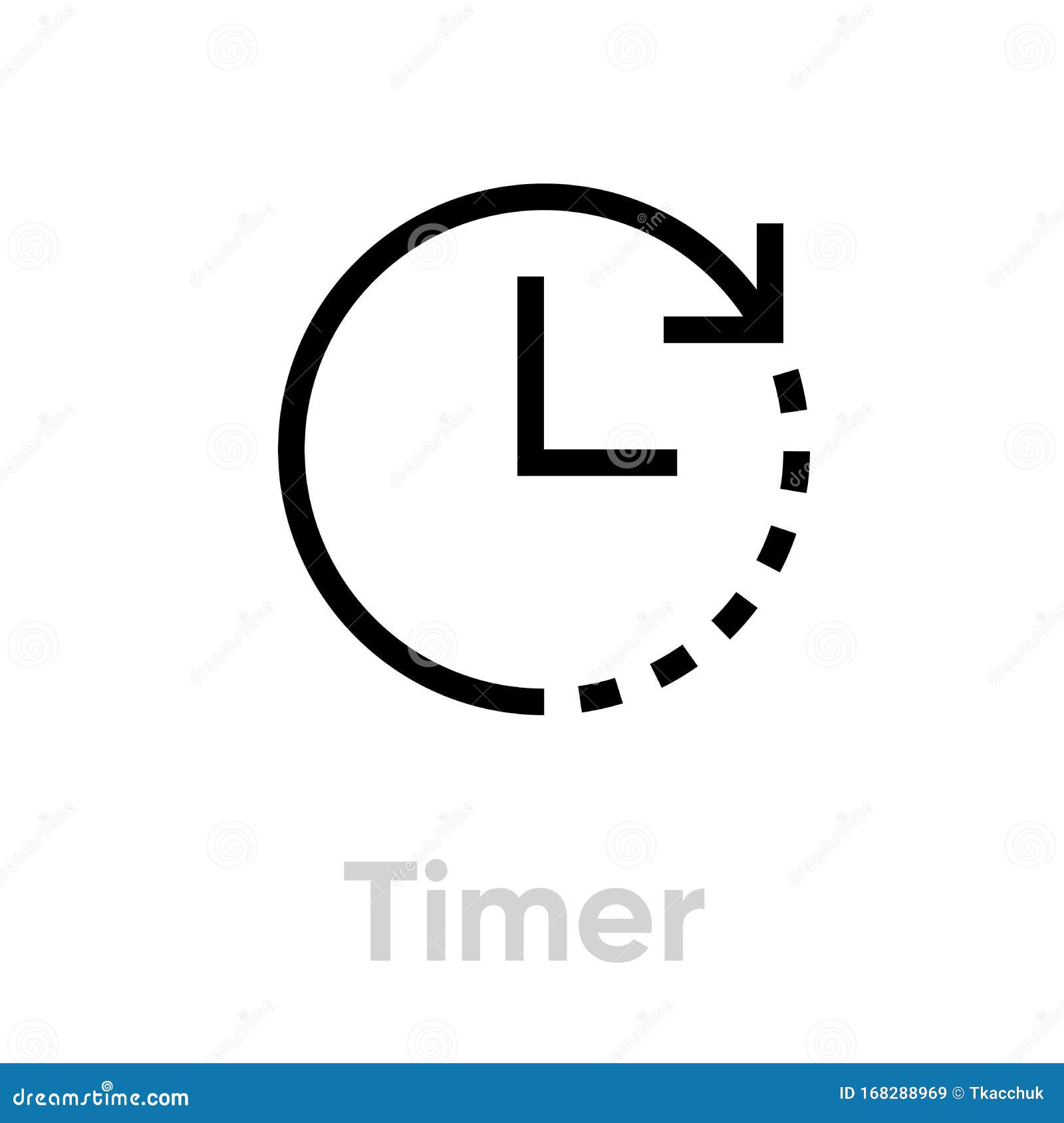 Timer Abstract Pictogram Icon Stock Vector - Illustration of pictogram ...