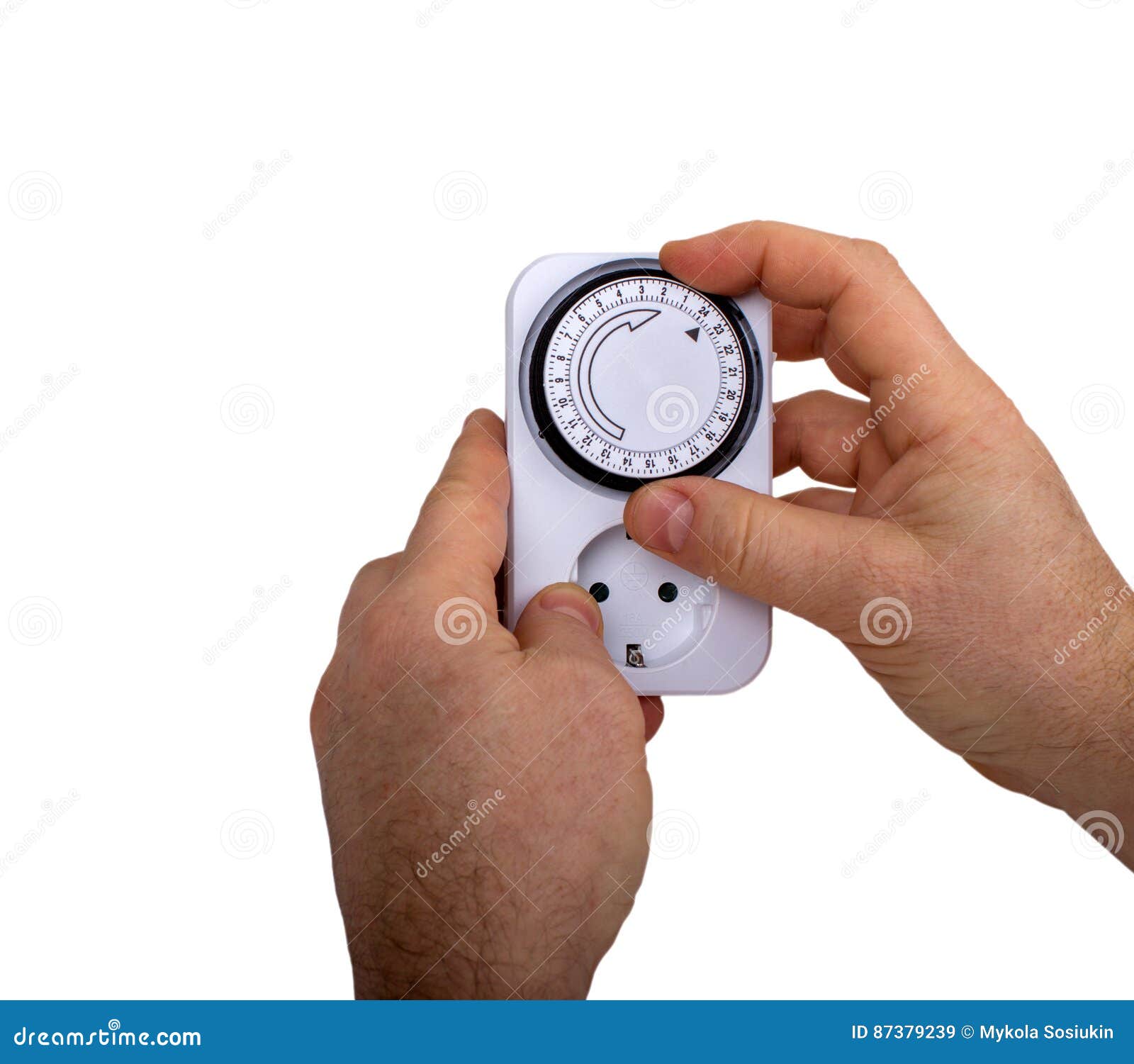 Timer Adjusting Man stock image. Image of closeup, adapter - 87379239