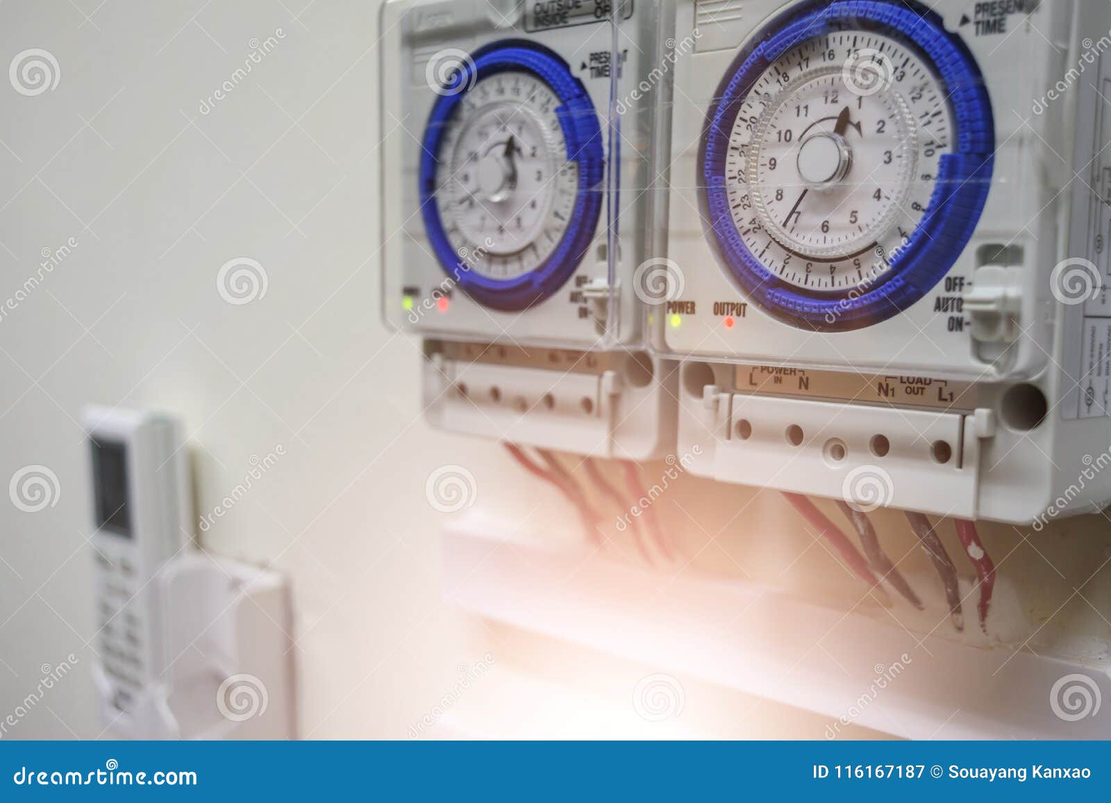 Timer of air condition stock image. Image of comfort - 116167187