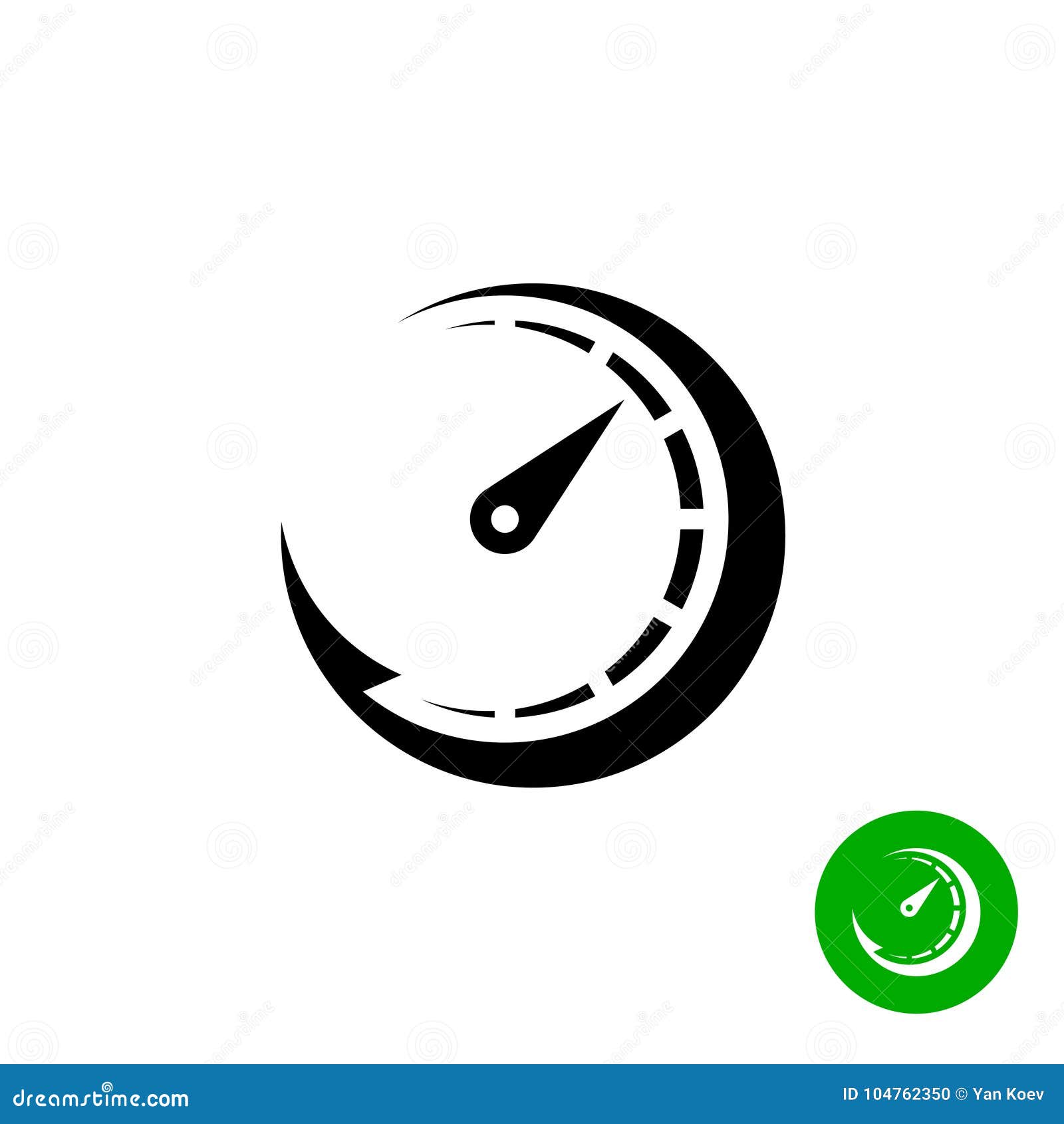 Timer Black Icon. Scale Indicator Fast Growth Stock Vector ...