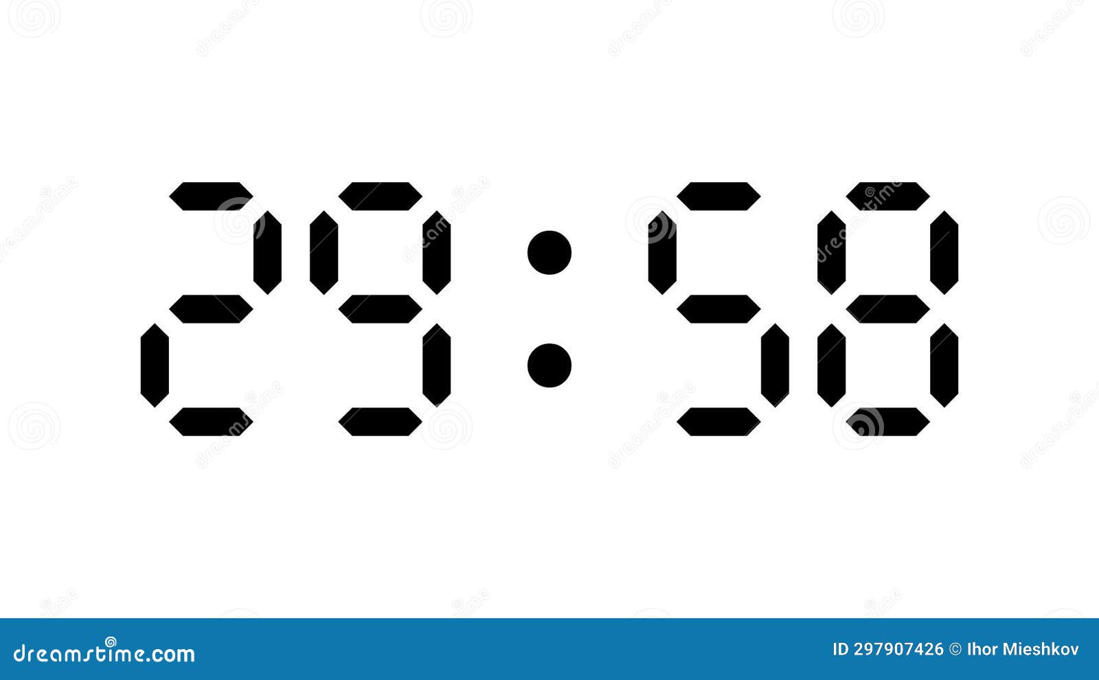 Timer with Black Numbers with Alpha Channel, Countdown 1 Minute Stock ...