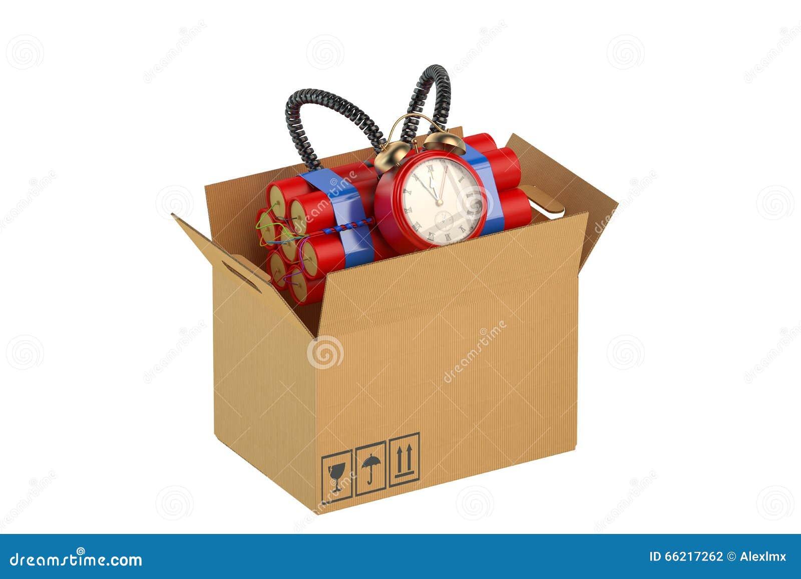 Timer Bomb in the box stock illustration. Illustration of dynamite ...