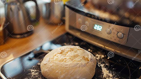 The Timer on the Bread Maker Counting Down the Minutes until the Bread ...