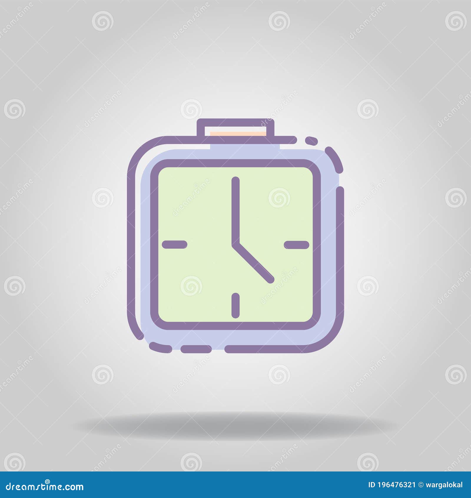Timer Clock Icon or Logo in Pastel Color Stock Vector - Illustration of ...