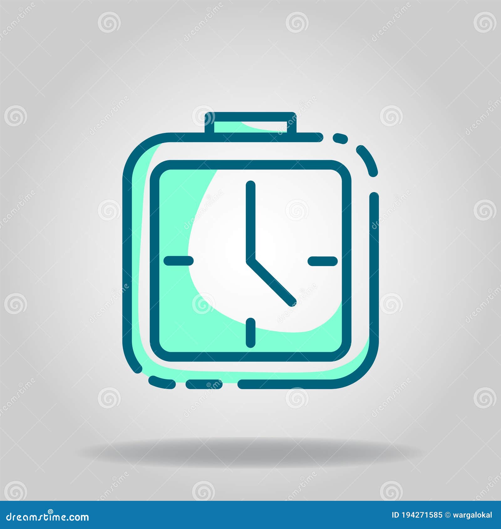 Timer Clock Icon or Logo in Twotone Stock Vector - Illustration of ...