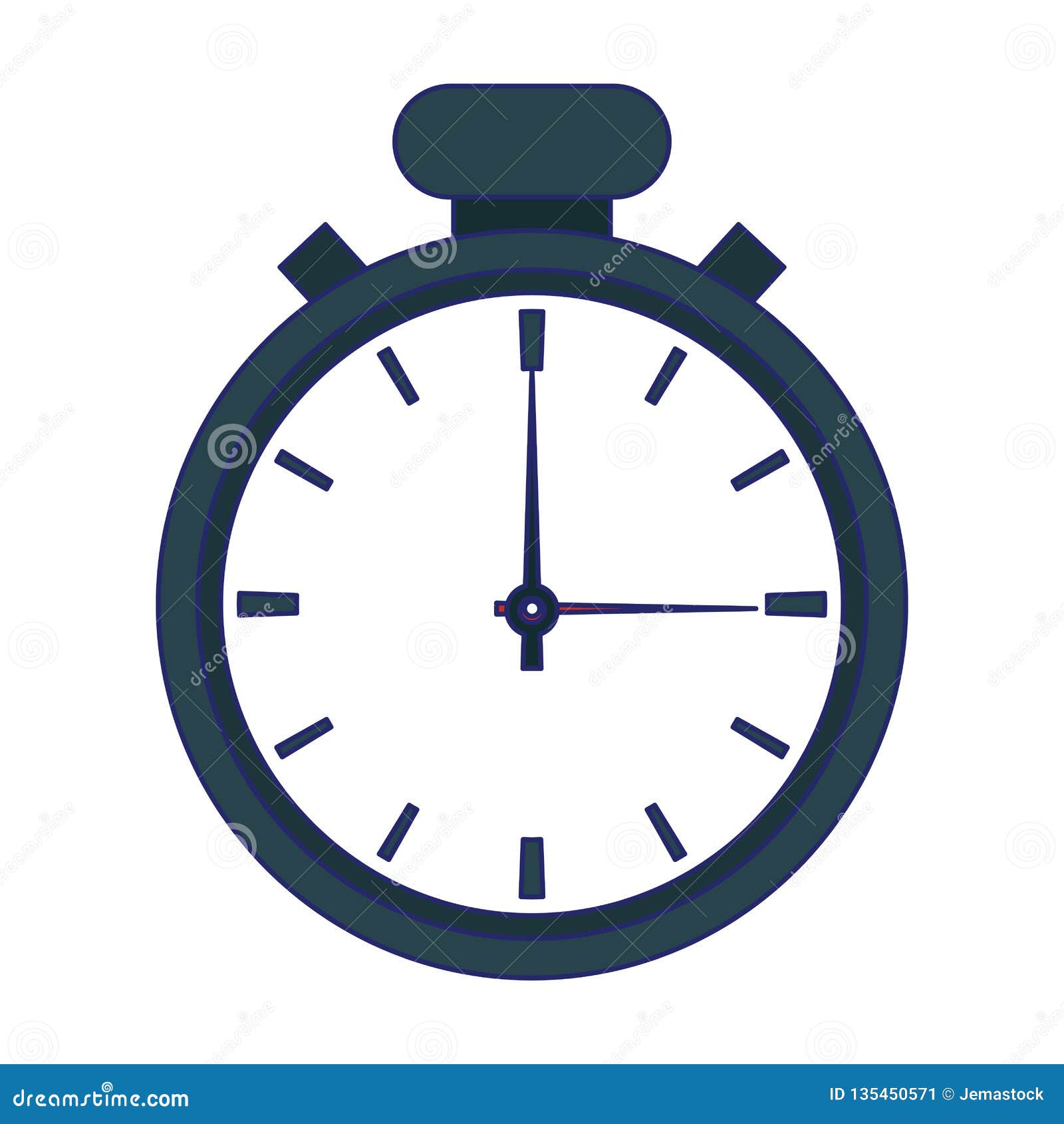 Timer clock symbol stock vector. Illustration of basic - 135450571
