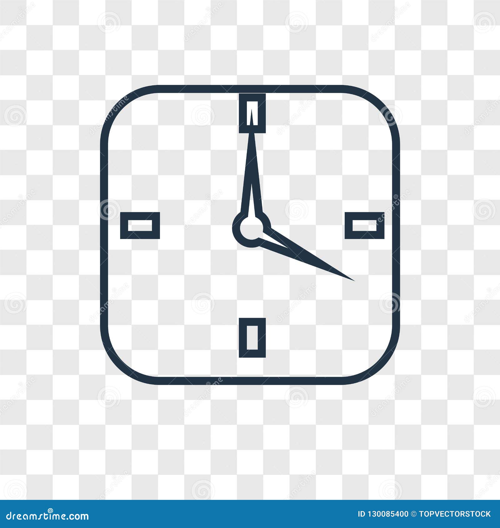 Timer Concept Vector Linear Icon Isolated on Transparent Background ...