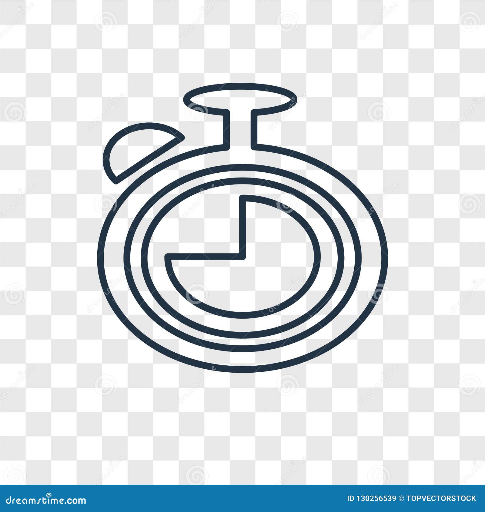 Timer Concept Vector Linear Icon Isolated on Transparent Background ...