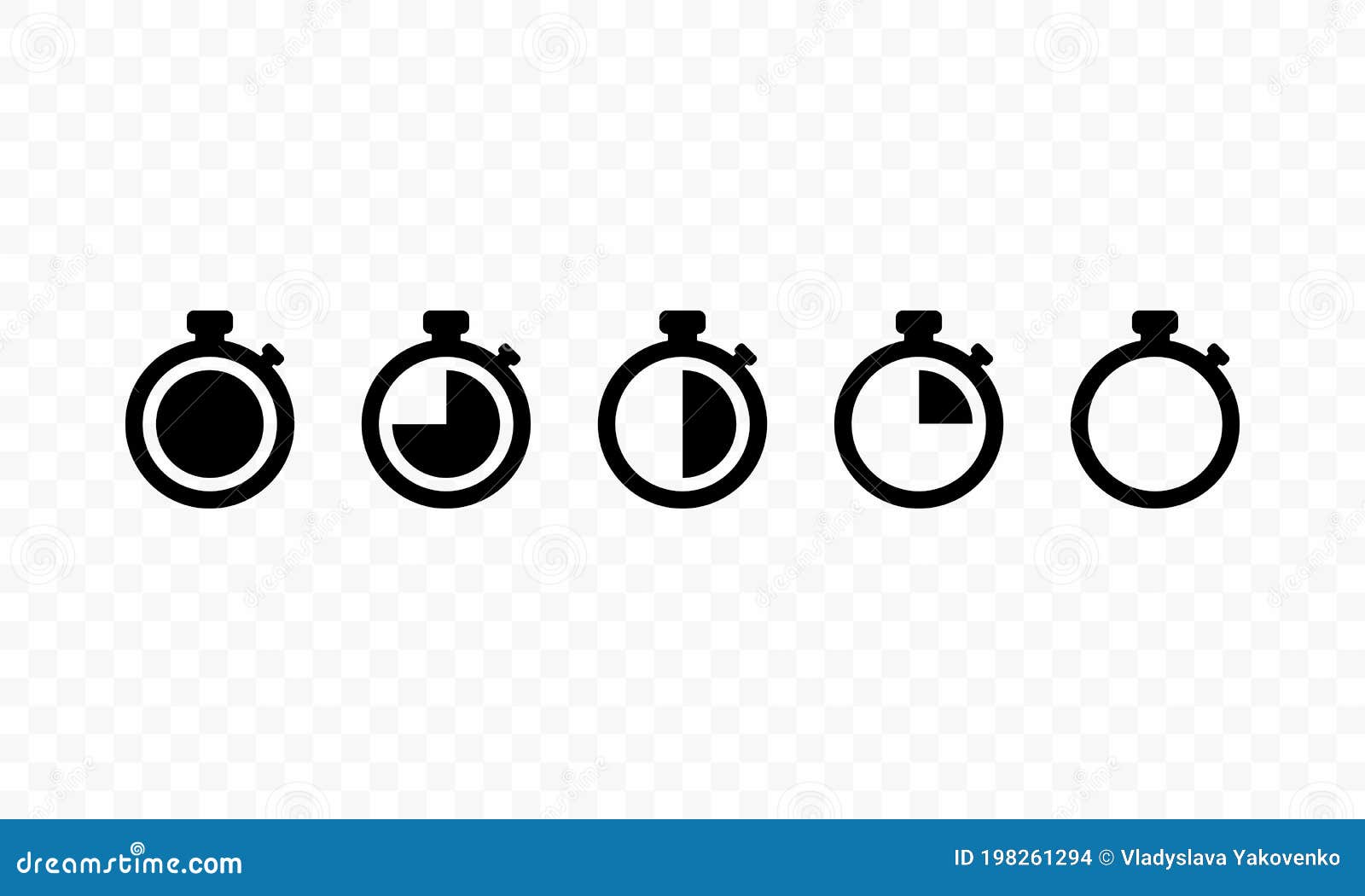 Timer Countdown Timer Icon Set Timers Symbol Stopwatch Collection