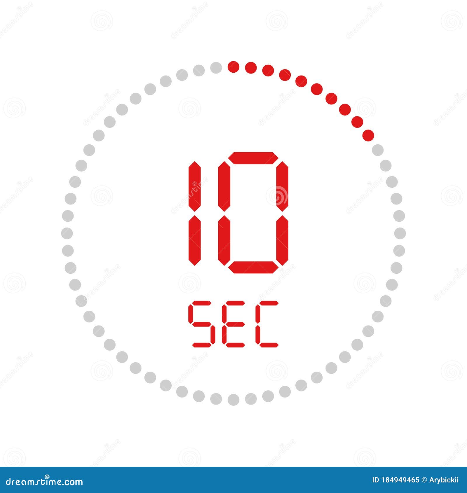 Timer Countdown with Seconds Icons. Vector Stock Vector - Illustration ...