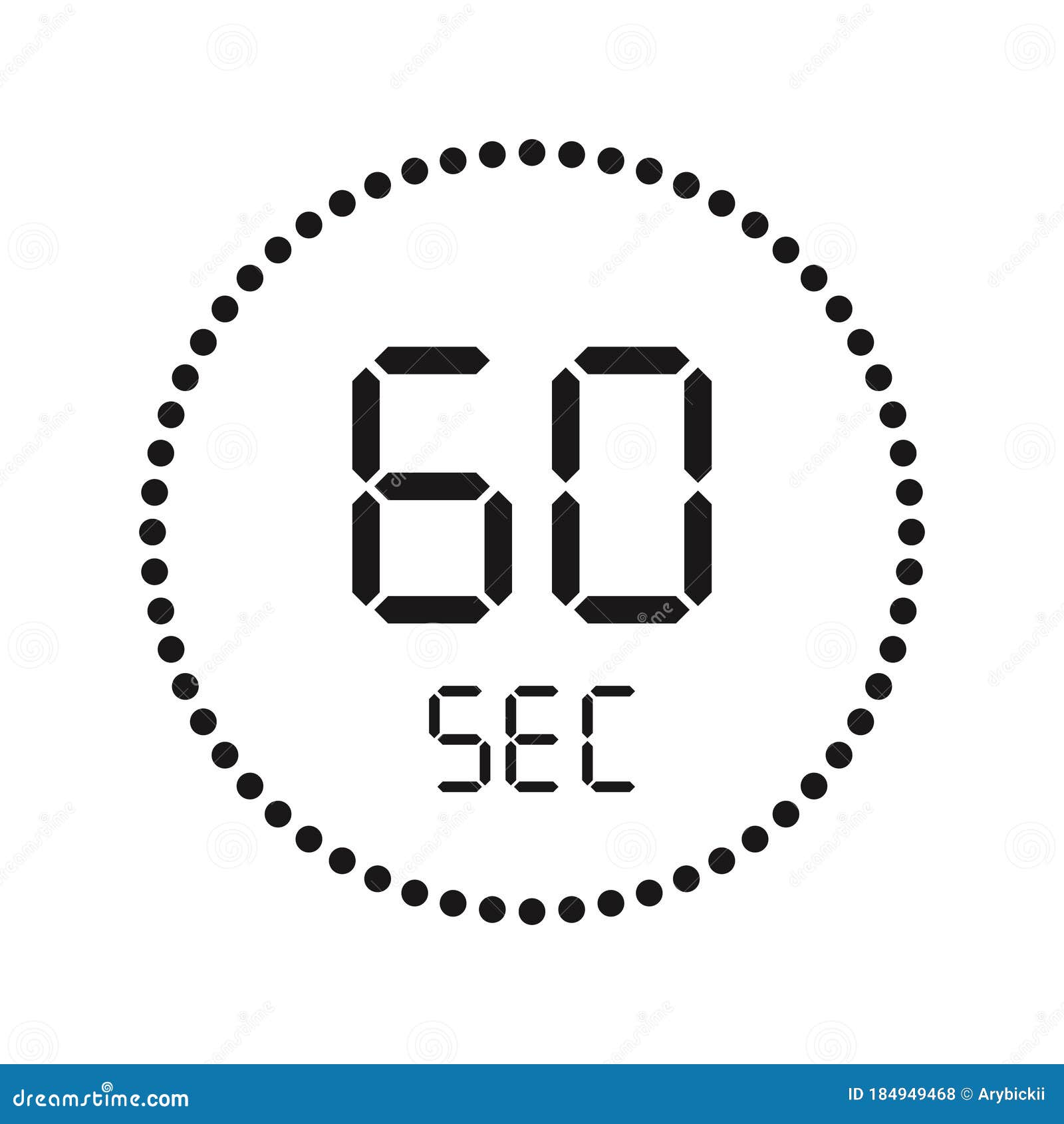 Timer Countdown with Seconds Icons. Vector Stock Vector - Illustration ...