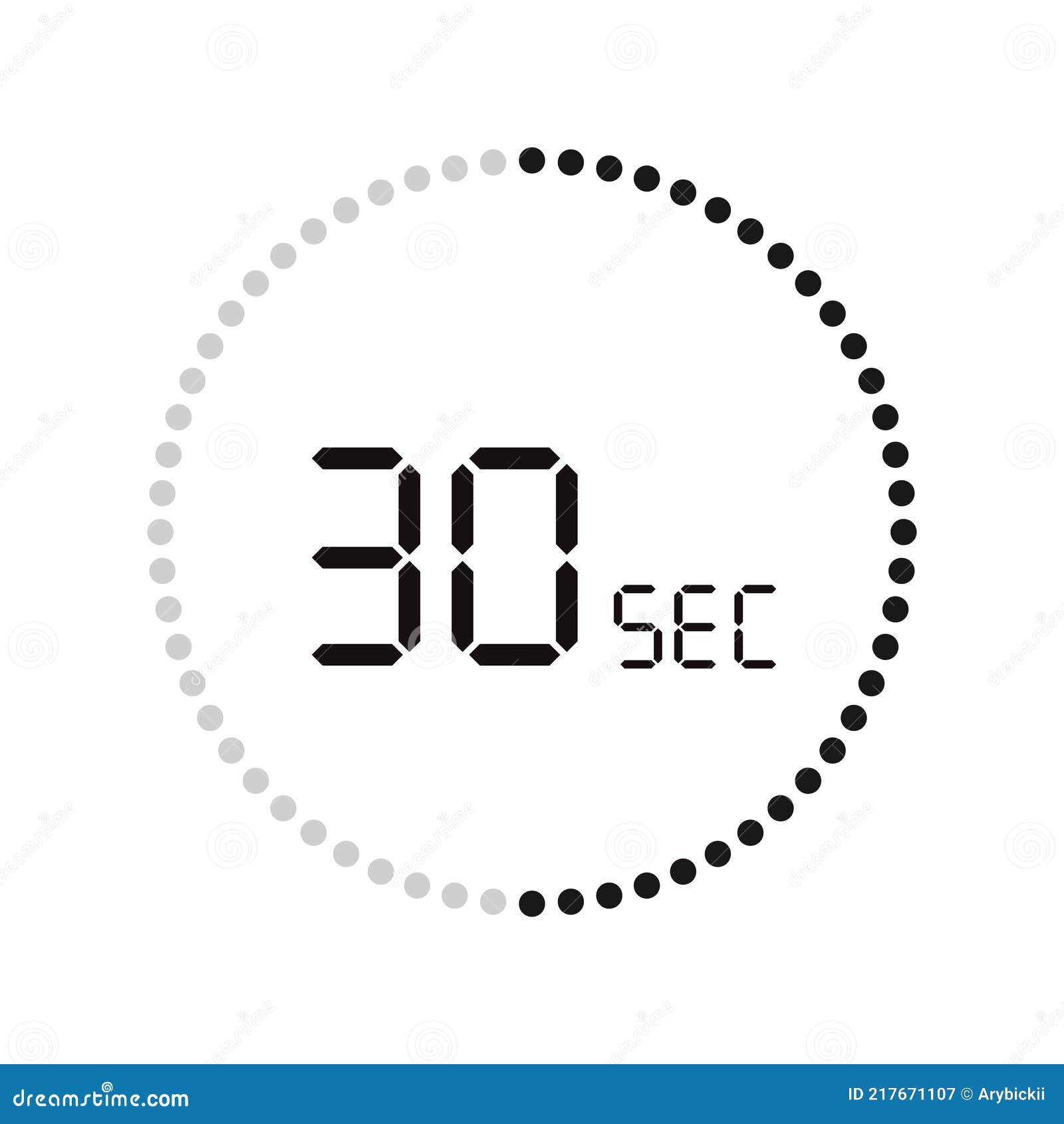 Timer Countdown with Seconds Icons. Vector Stock Vector - Illustration ...