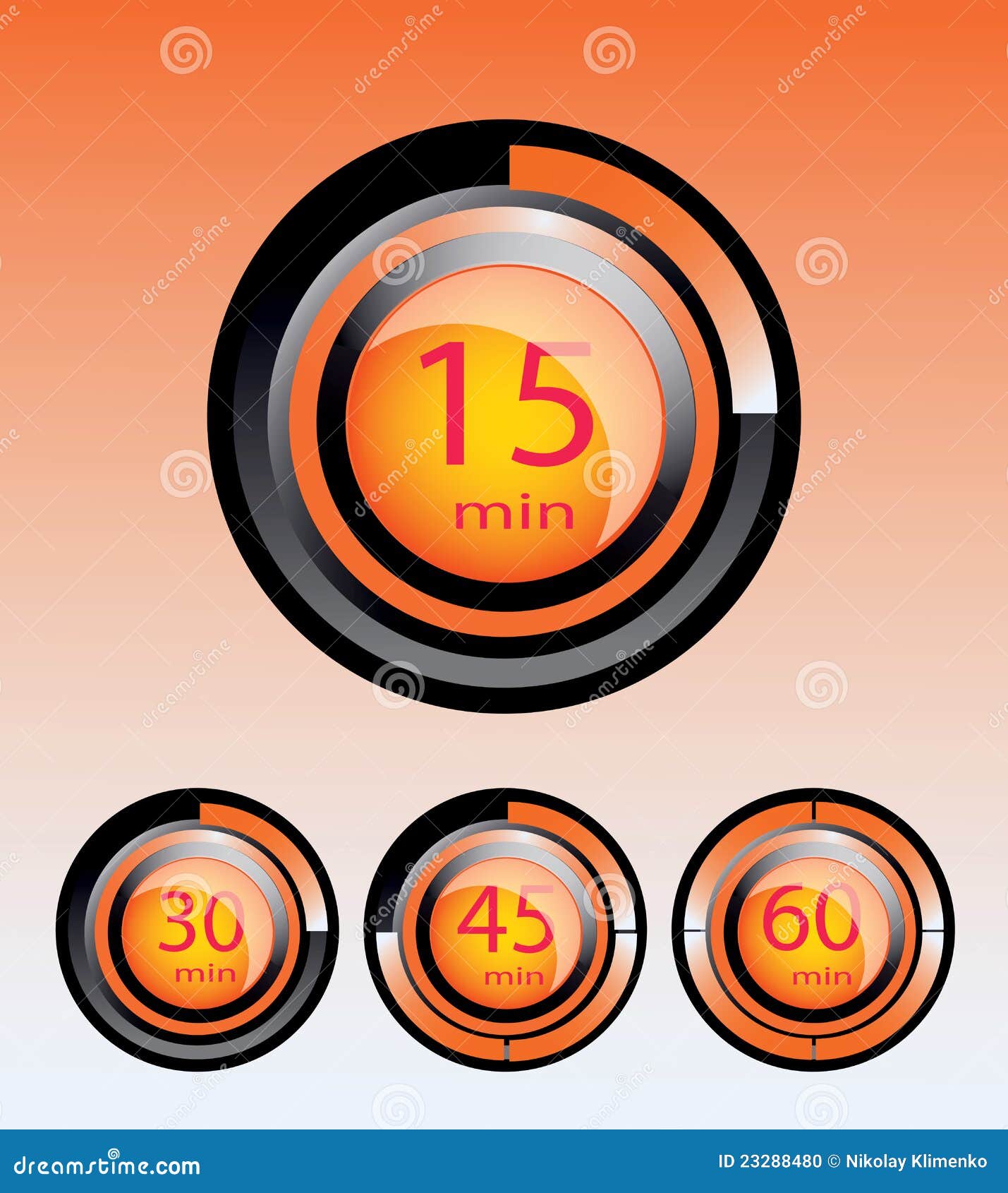 Timer Display Vector Illustration Stock Vector - Illustration of ...