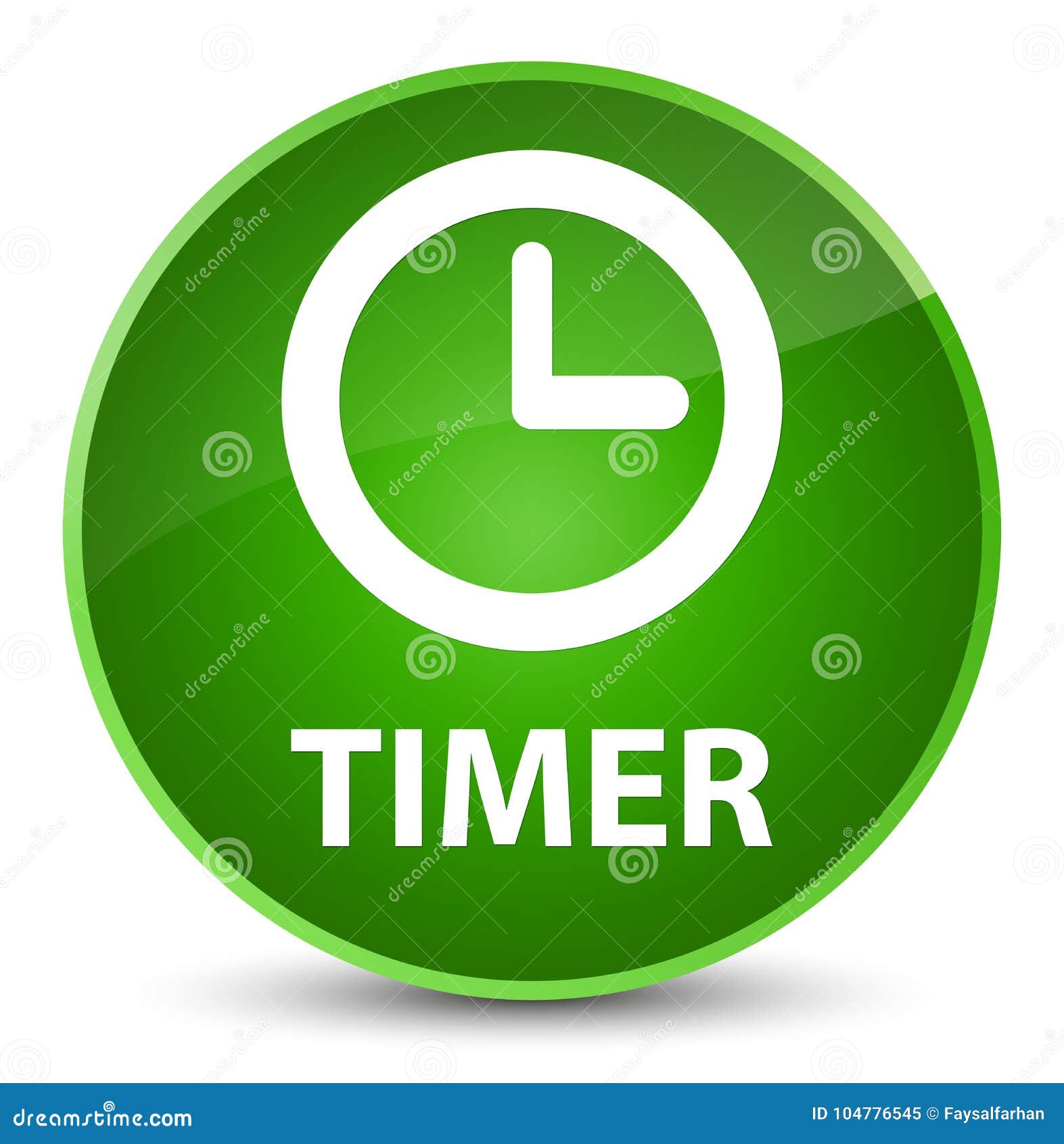 Timer Elegant Green Round Button Stock Illustration - Illustration of ...