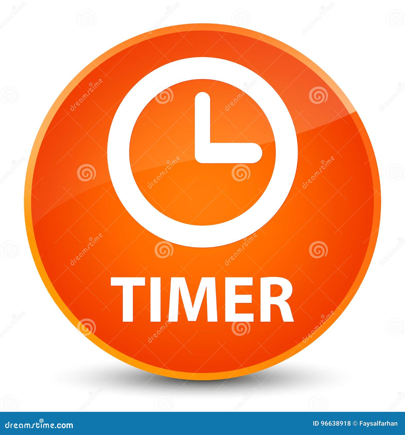 Timer Elegant Orange Round Button Stock Illustration - Illustration of ...