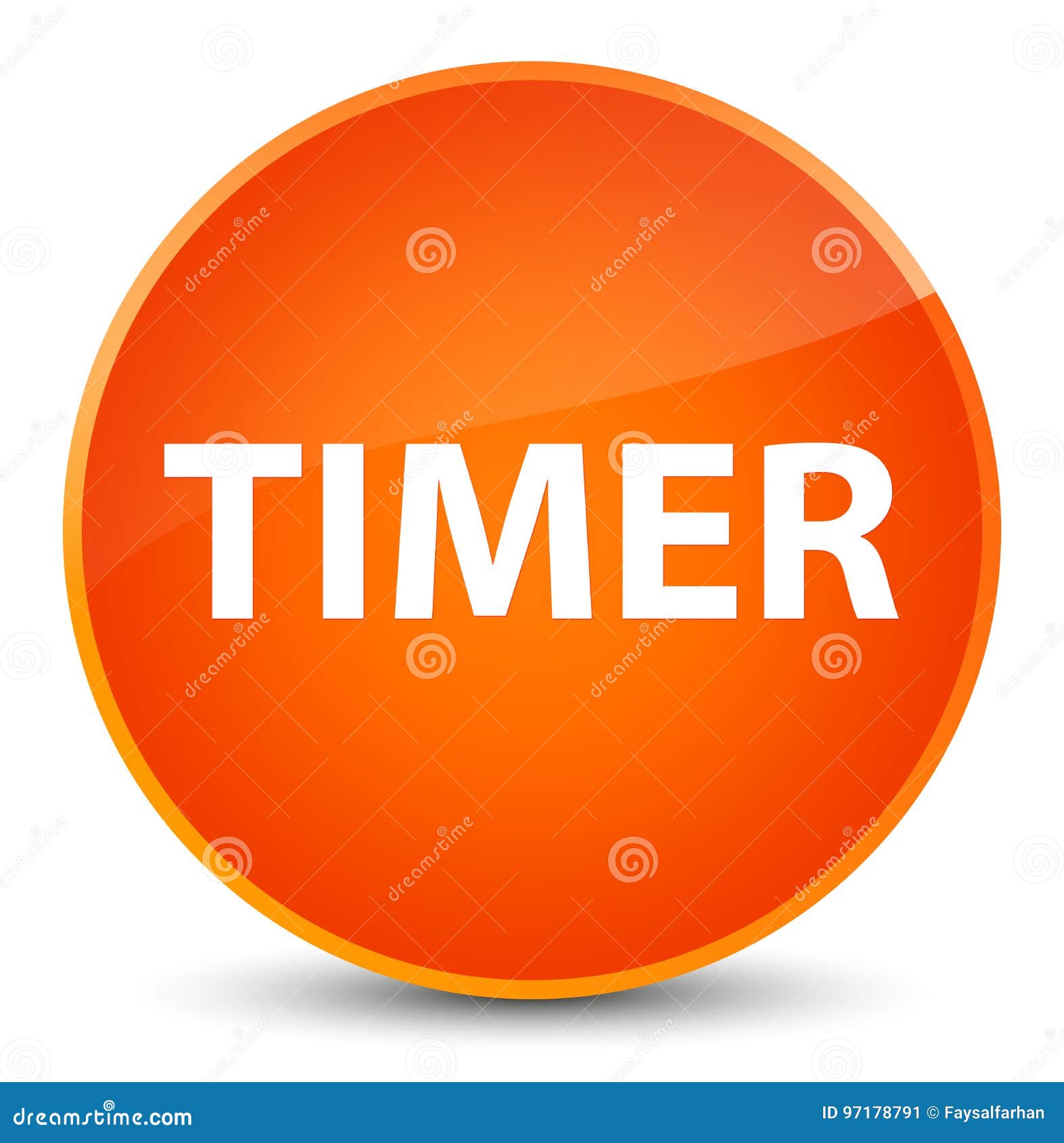 Timer Elegant Orange Round Button Stock Illustration - Illustration of ...