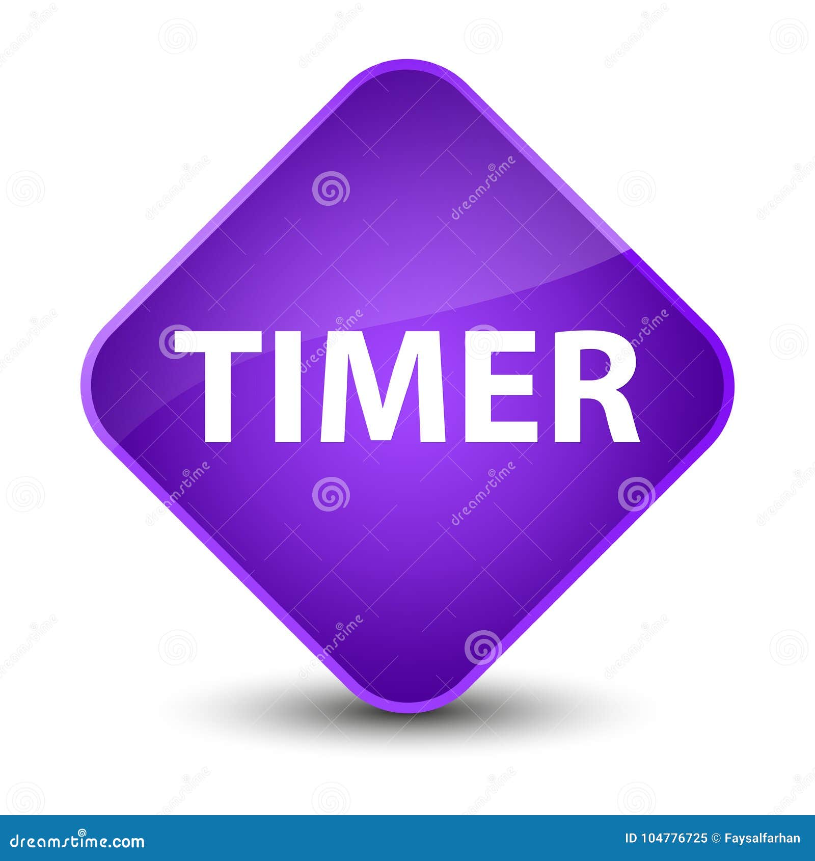 Timer Elegant Purple Diamond Button Stock Illustration - Illustration ...