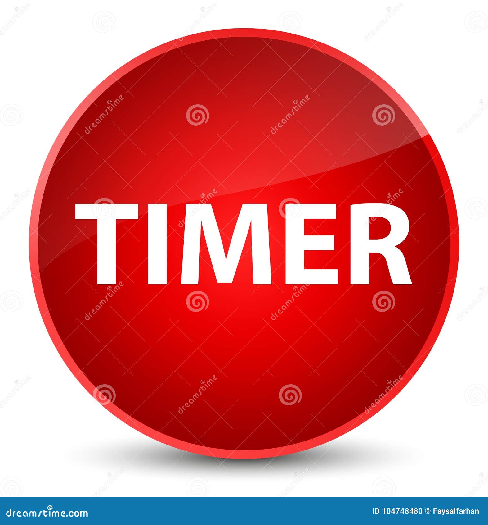 Timer Elegant Red Round Button Stock Illustration - Illustration of ...