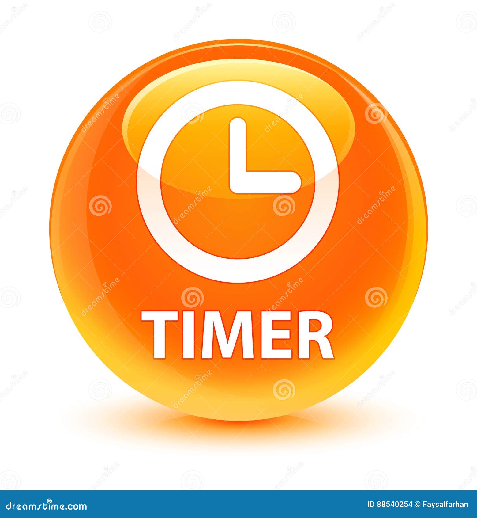 Timer Glassy Orange Round Button Stock Illustration - Illustration of ...